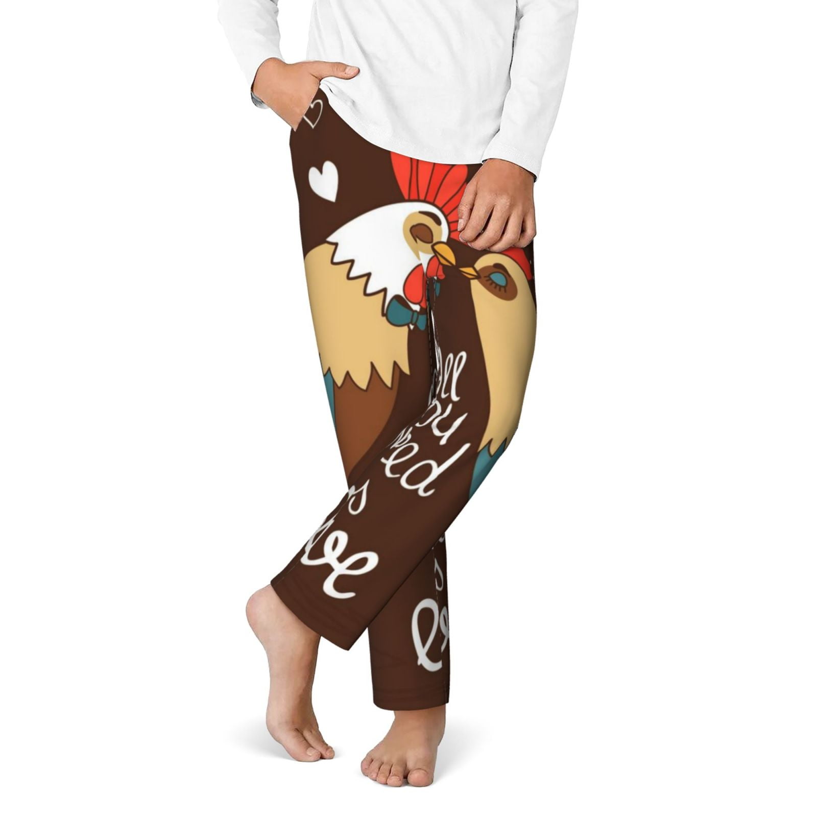 Vsdgher Rooster And Chicken Print Kids Pajama Pants,Long Sleep Plaid ...