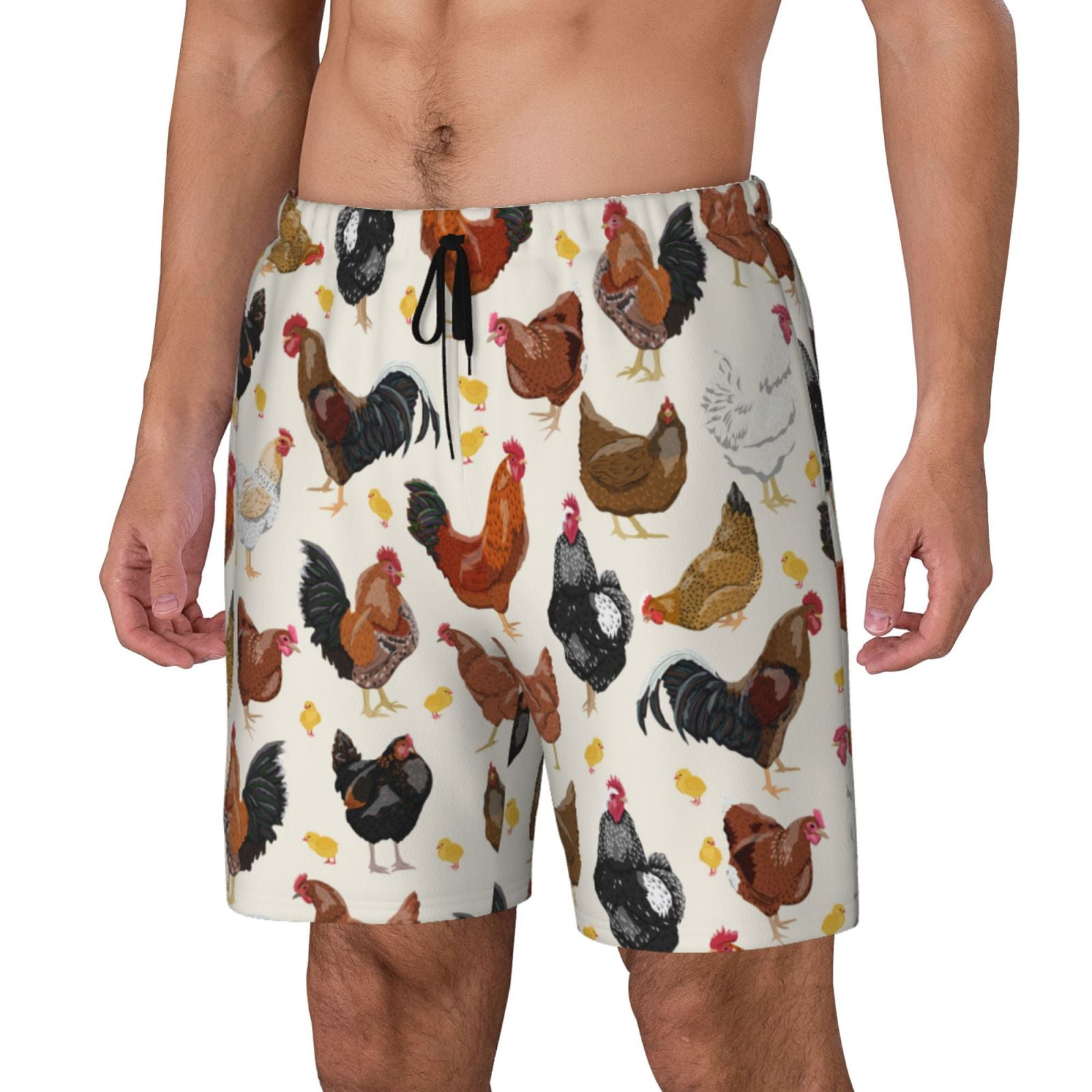 Vsdgher Roosters and Chickens for Mens Swim Trunks with Compression ...