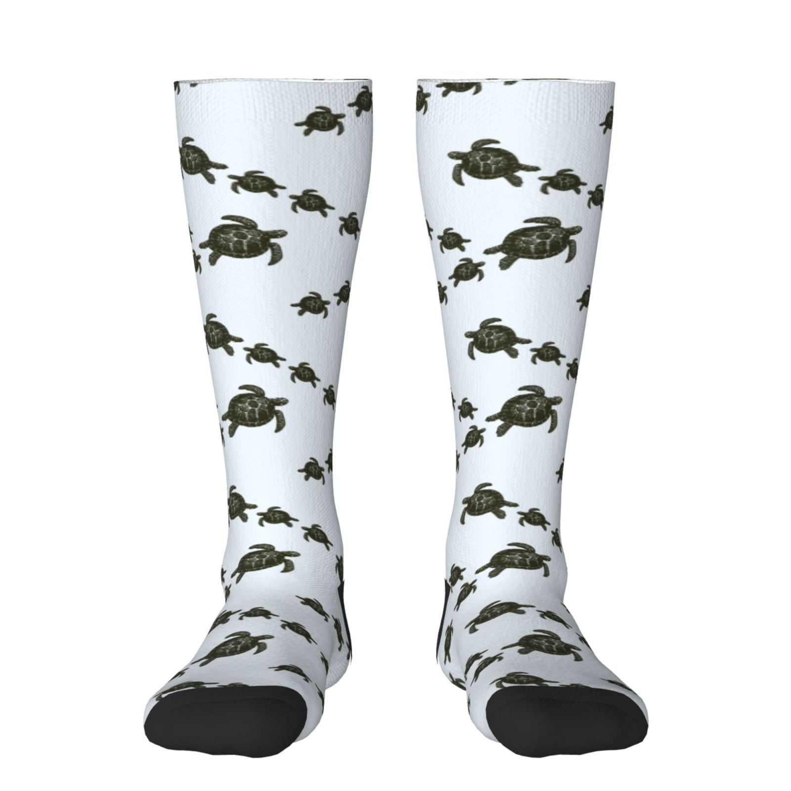 Vsdgher Sea Turtle Print Thigh High Socks Extra Long Stretchy Sock ...