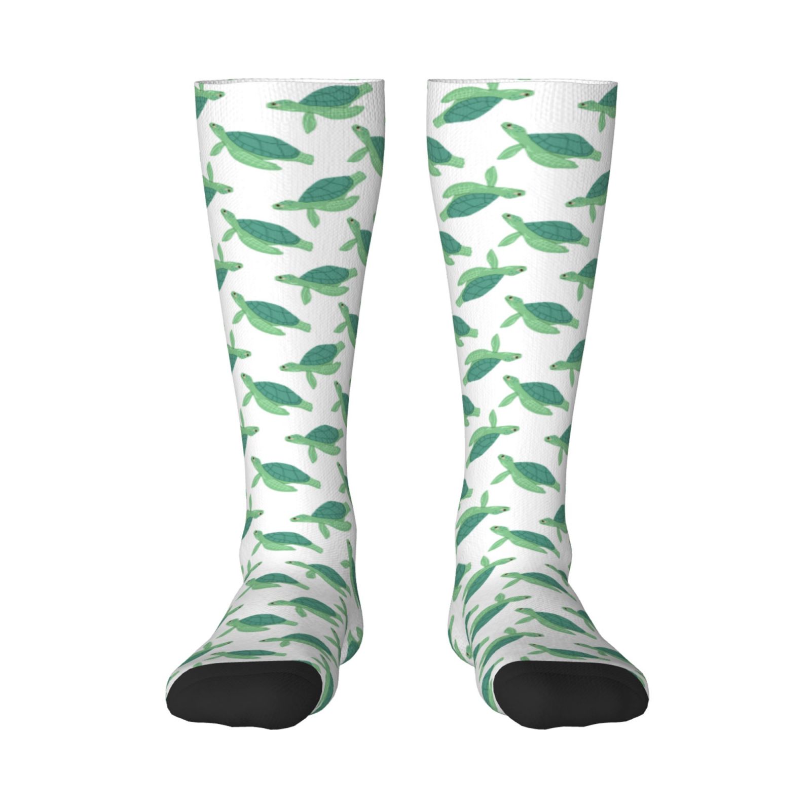 Vsdgher Sea Turtle Print Thigh High Socks Extra Long Stretchy Sock ...