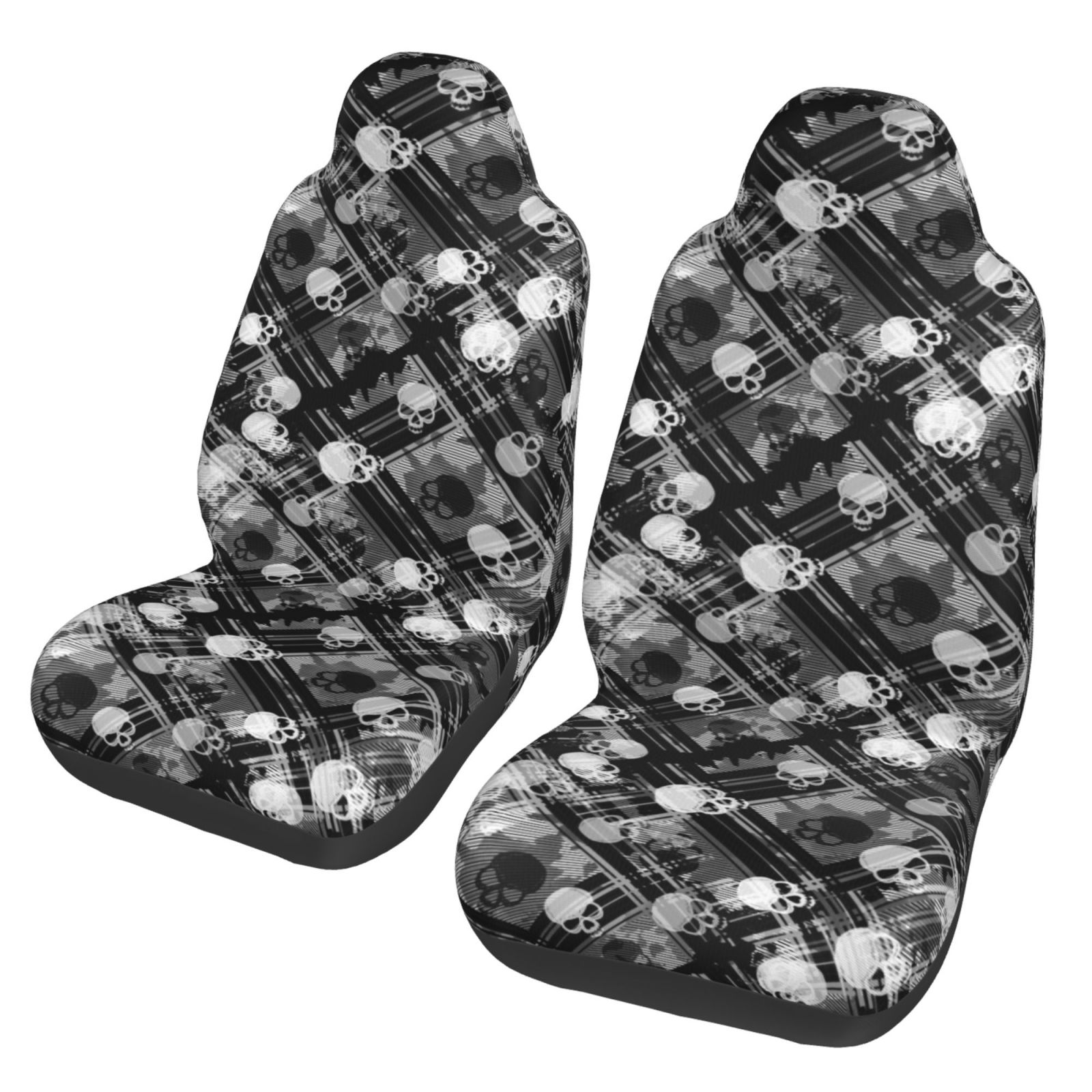 Vsdgher Seamless Pattern With Skulls Automotive Seat Covers for Cars ...