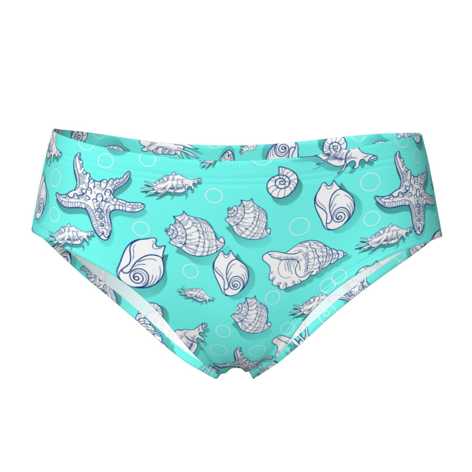 Vsdgher Seashell And Starfish Pattern Women's Underwear Low Waisted ...