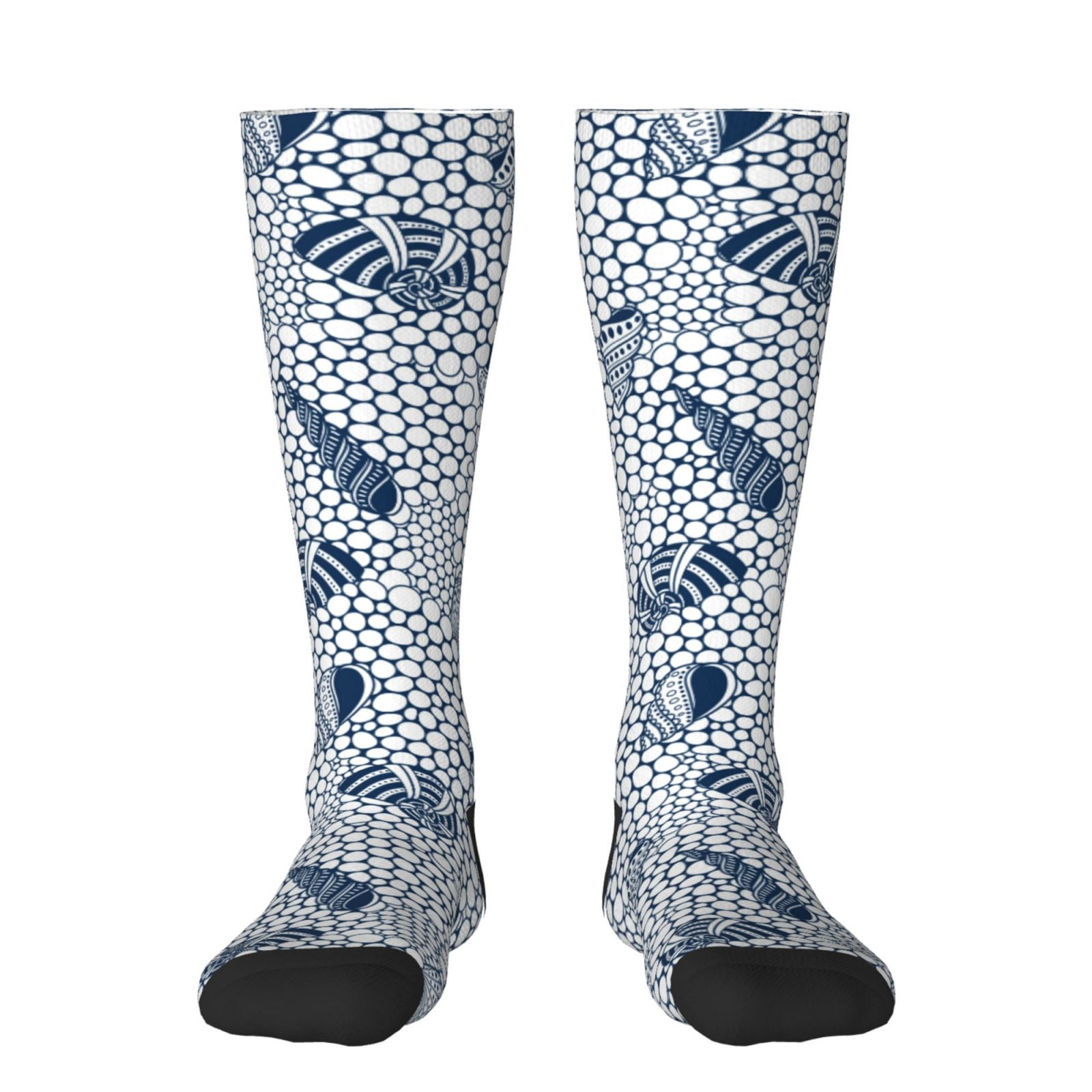 Vsdgher Shells And Sand Print Thigh High Socks Extra Long Stretchy Sock ...