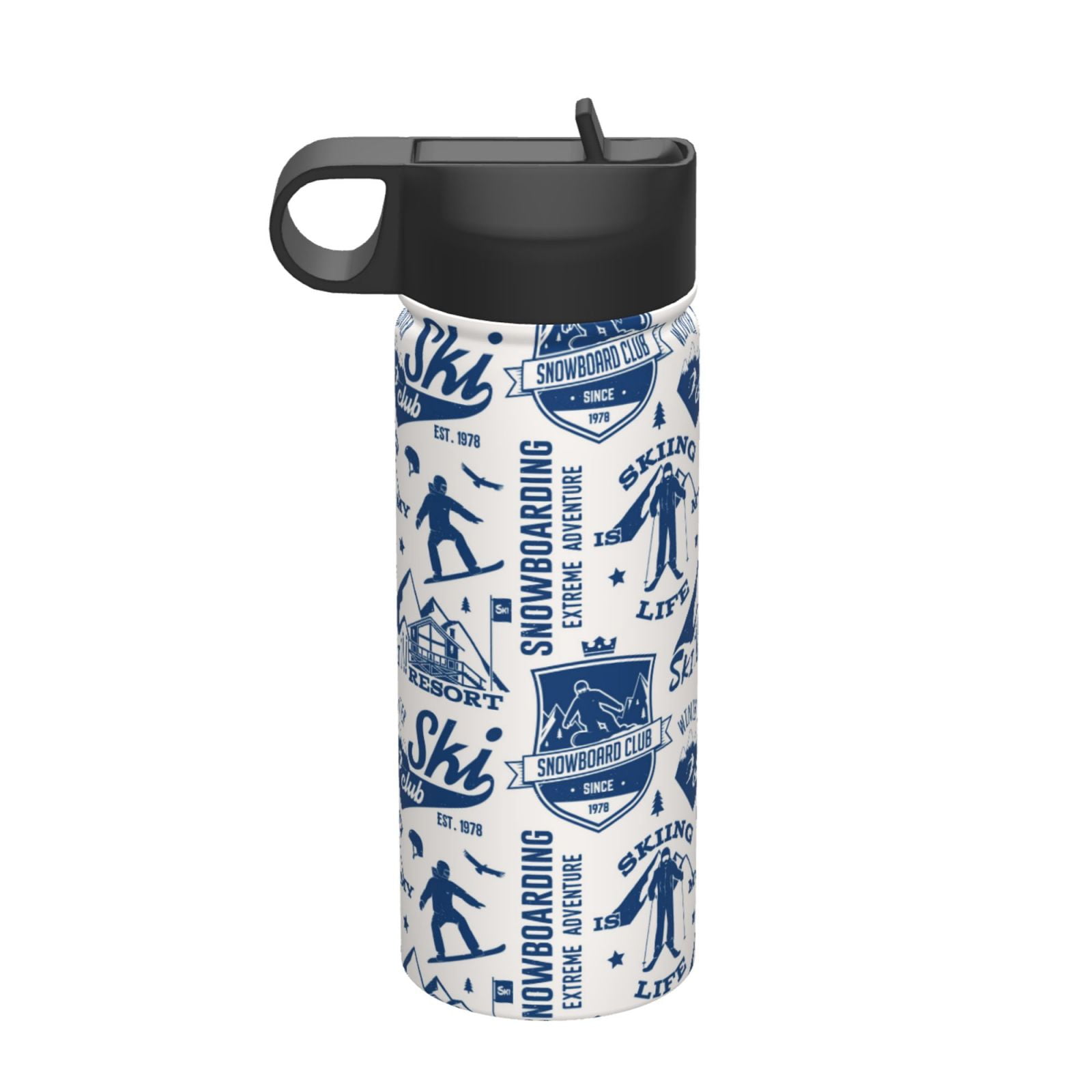 Vsdgher Skiing Enthusiast for Insulated Stainless Steel Water Bottle ...