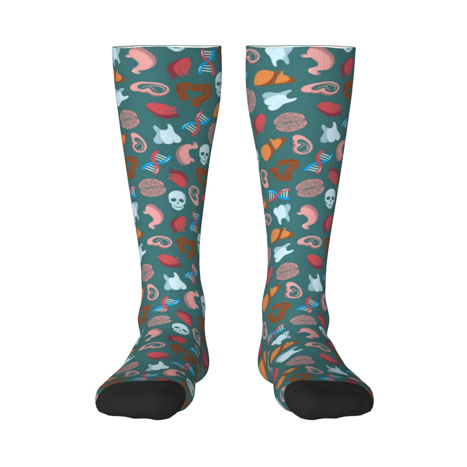 Vsdgher Skull cute organ Print Thigh High Socks Extra Long Stretchy ...