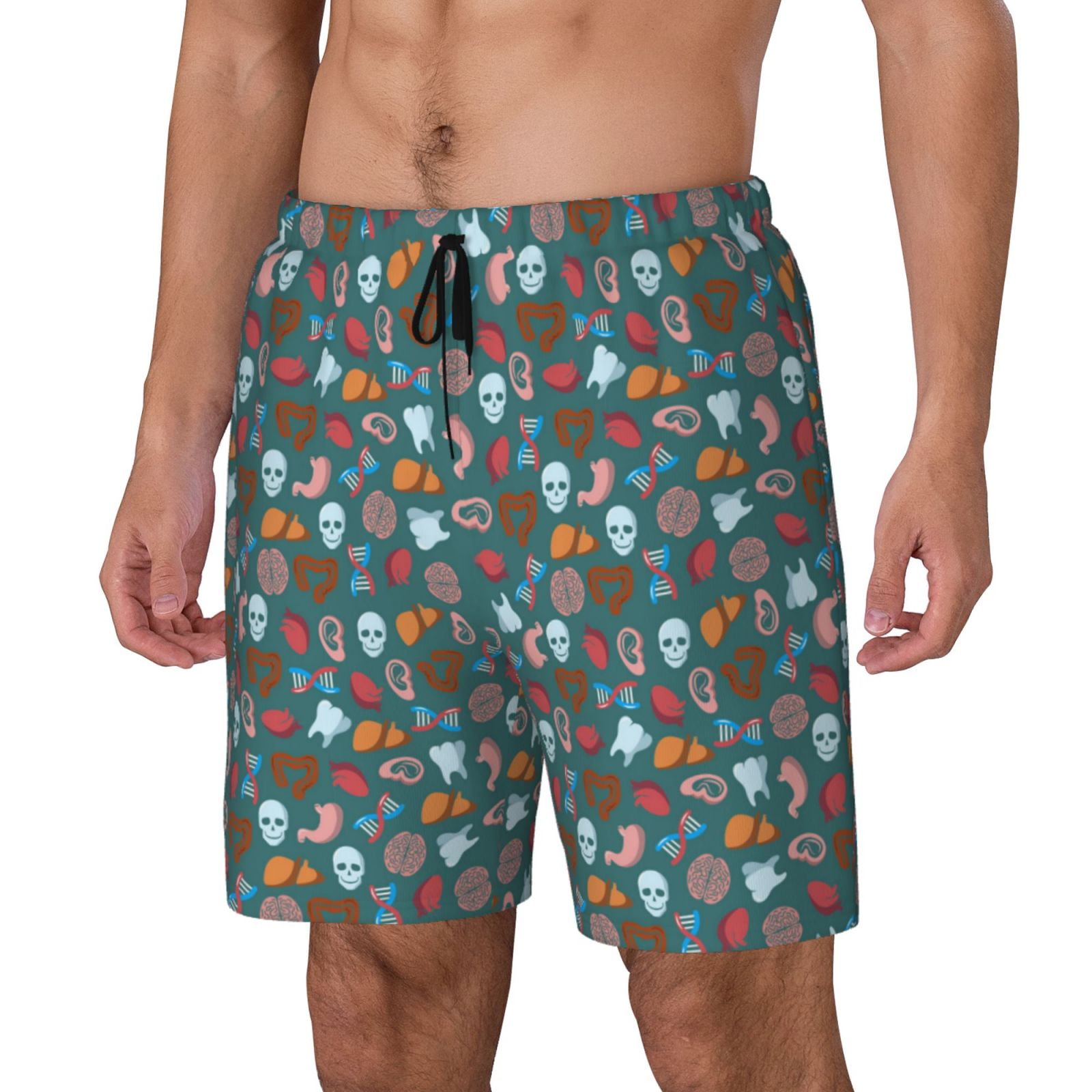 Vsdgher Skull cute organ for Mens Swim Trunks with Compression Liner ...