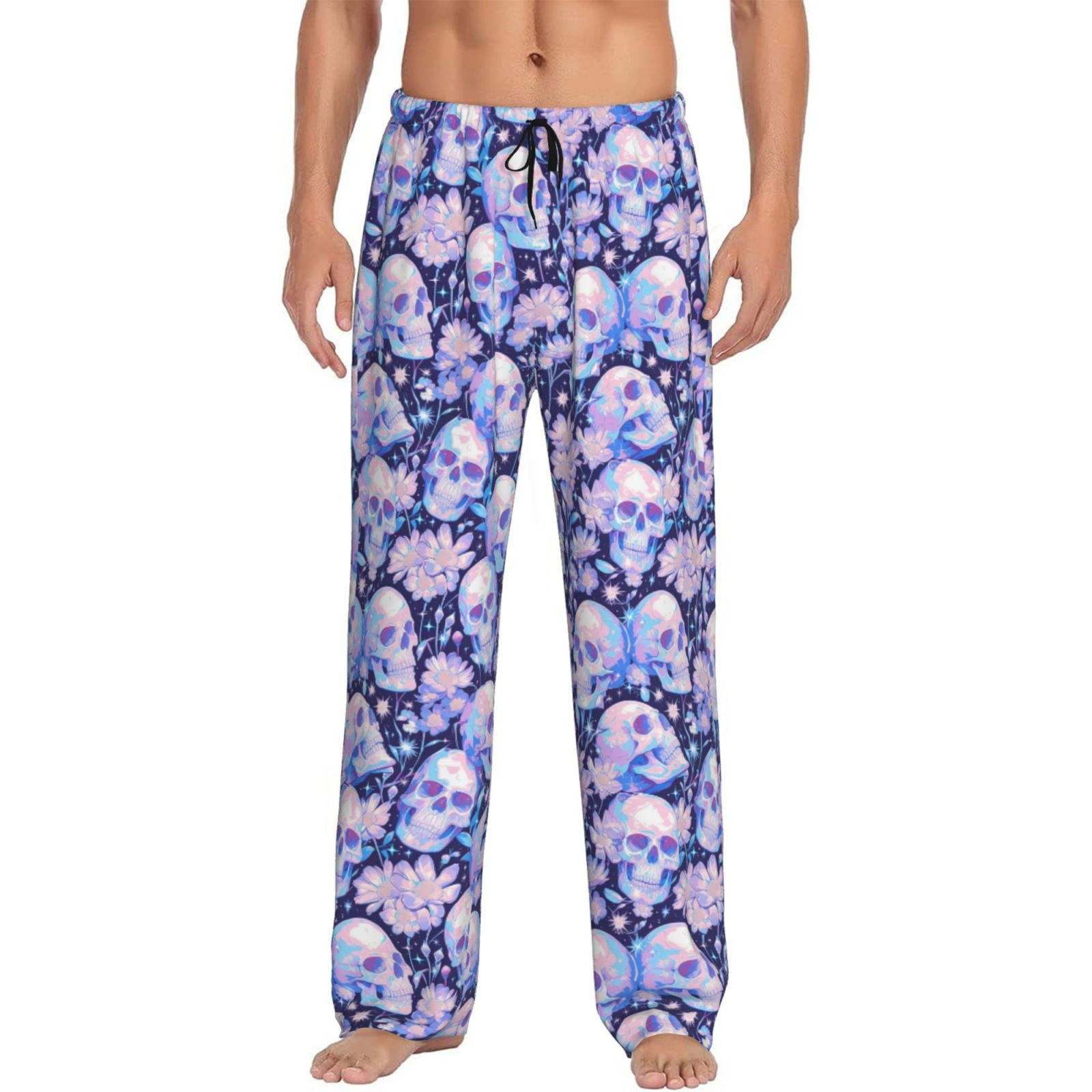 Vsdgher Skull star crystal Print Mens Pajama Pants Sleep & Lounge Pants ...