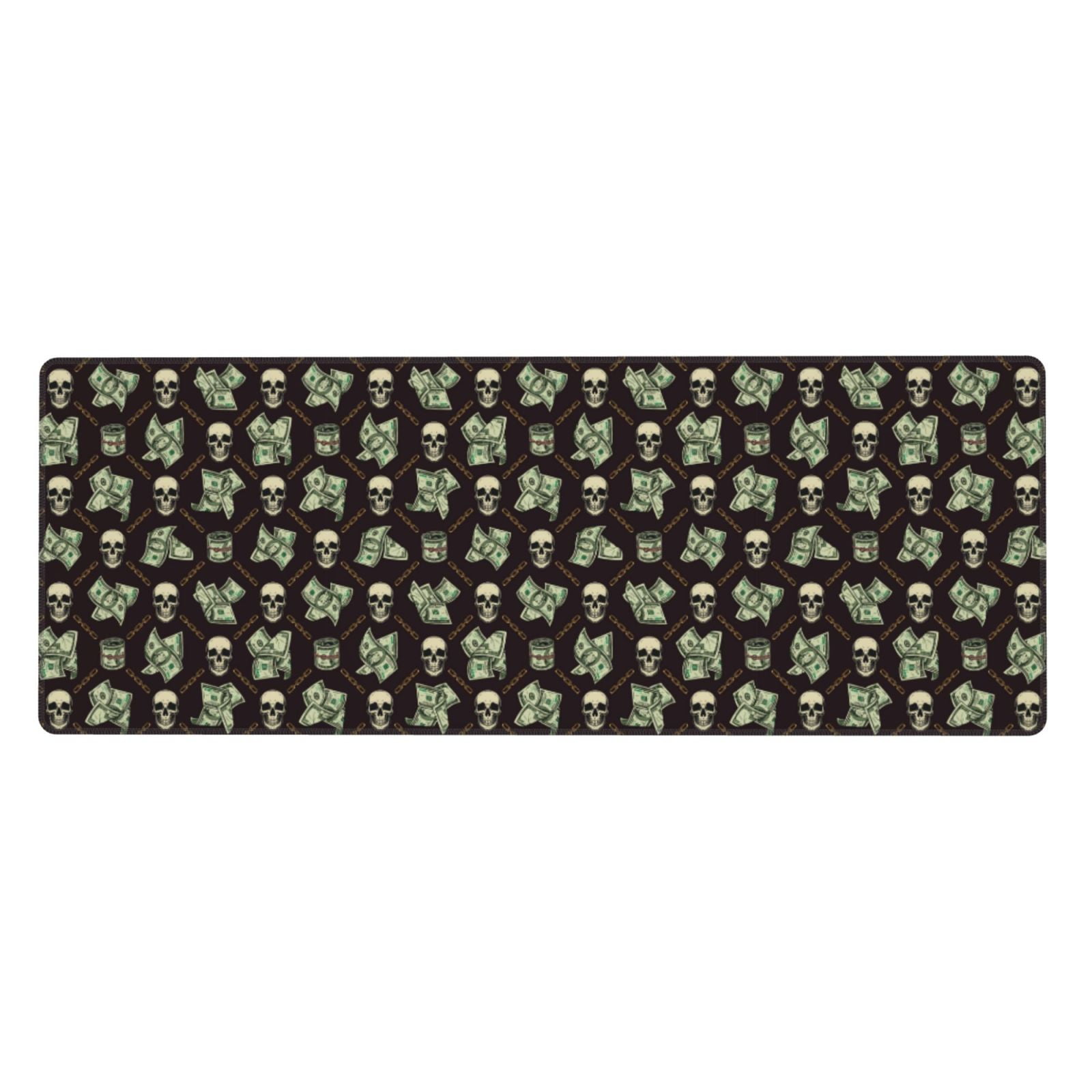 Vsdgher Skulls Gold Chains Dollar for Mouse Pad with Stitched Edges ...