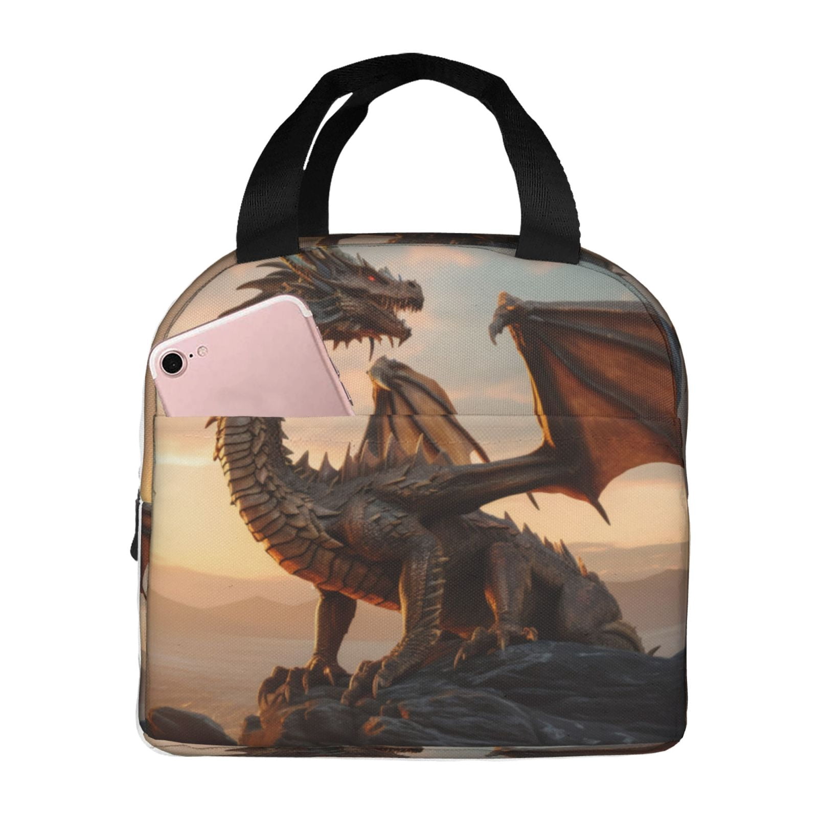 Vsdgher Sky Sunset Bronze Dragon Lunch Bag, Lunch Box for Women Adult ...