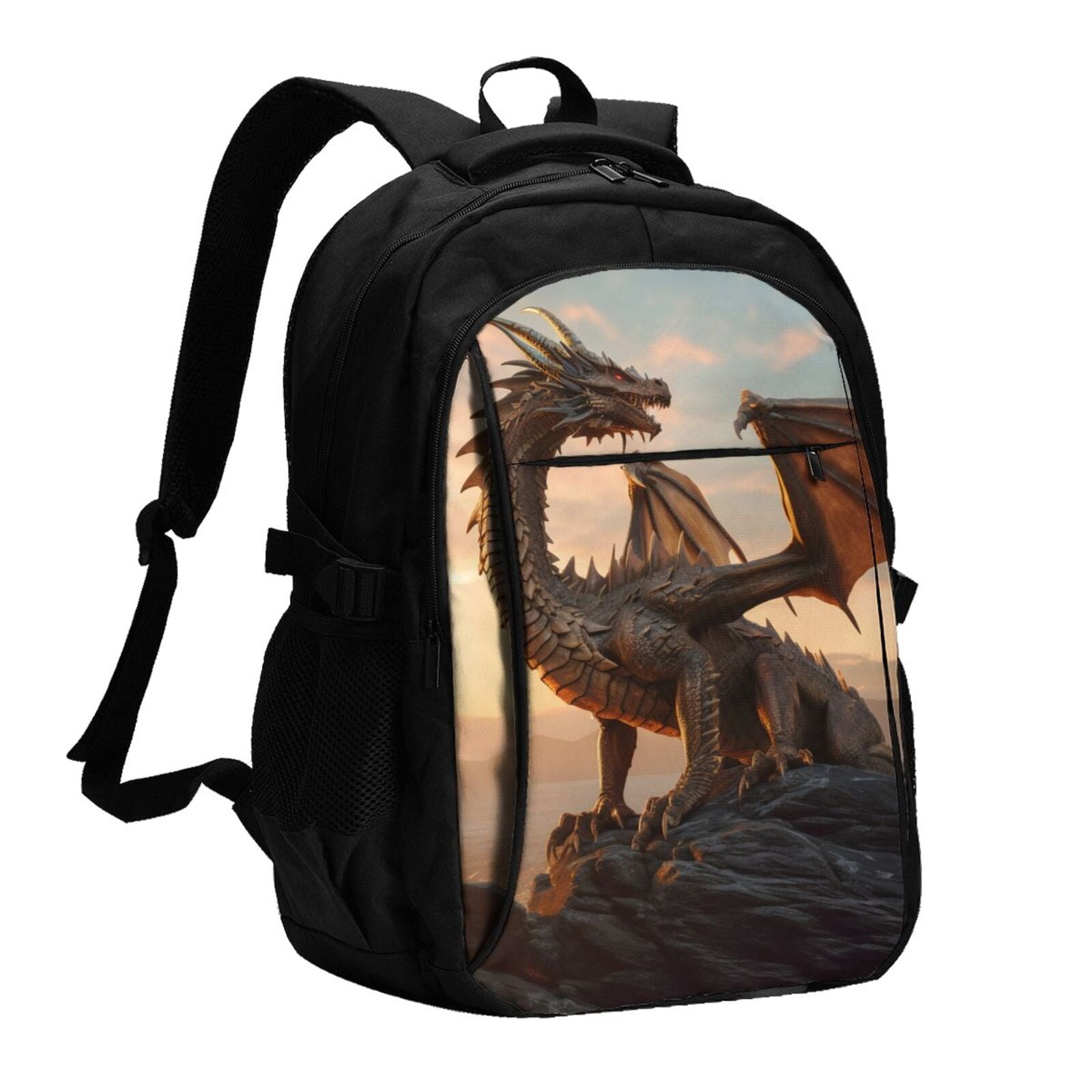 Vsdgher Sky Sunset Bronze Dragon Print Travel Laptop Backpack, Laptops ...