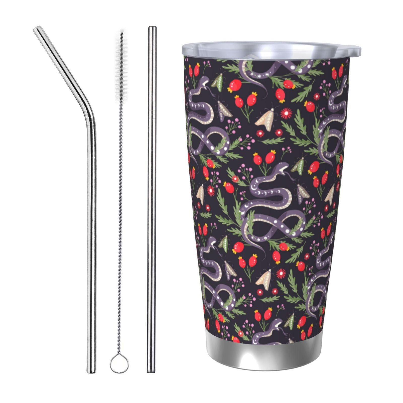 Vsdgher Snakes And Snake Fruit 20 Oz Stainless Steel Vacuum Insulated ...