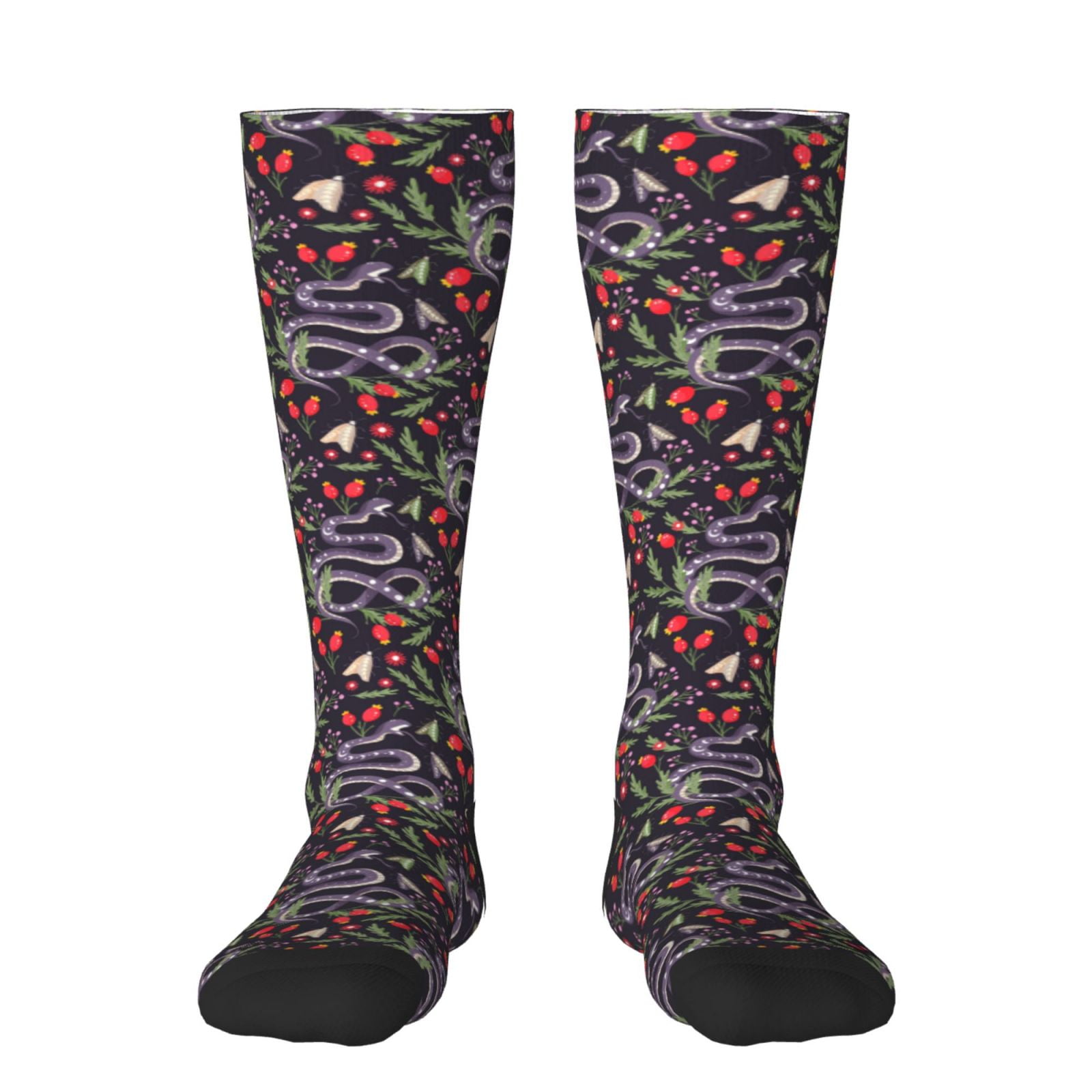 Vsdgher Snakes And Snake Fruit Print Thigh High Socks Extra Long ...