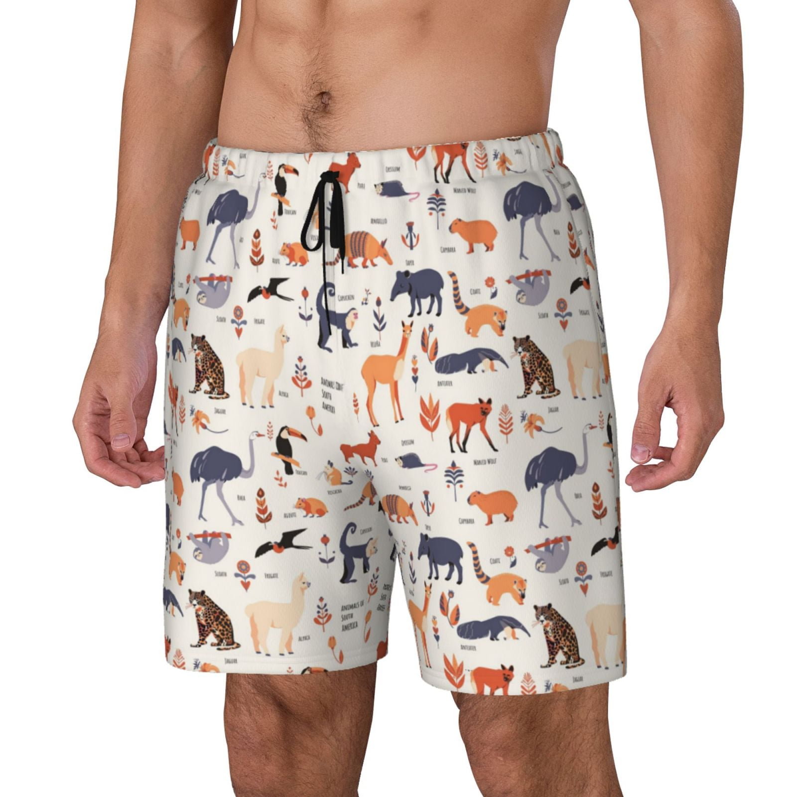 Vsdgher South American Animals for Mens Swim Trunks with Compression ...