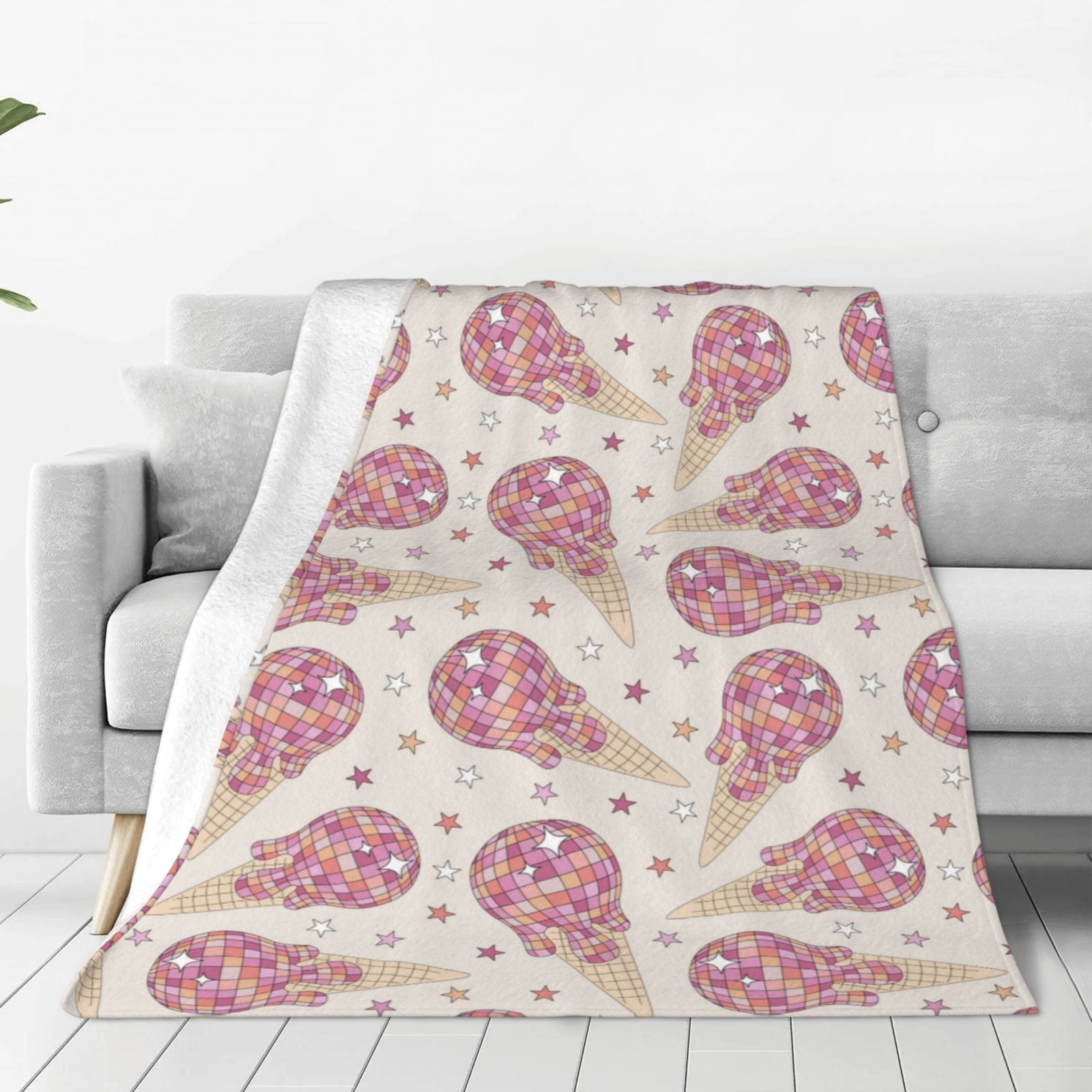 Vsdgher Sparkling Ice Cream Ultra-Soft Micro flannel Blanket Throw ...