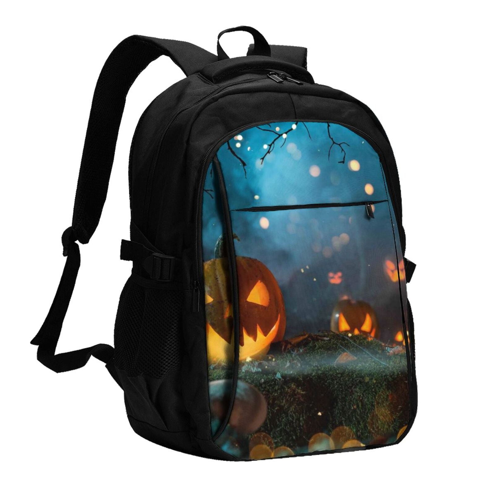 Vsdgher Spooky Halloween Print Travel Laptop Backpack, Laptops Backpack ...
