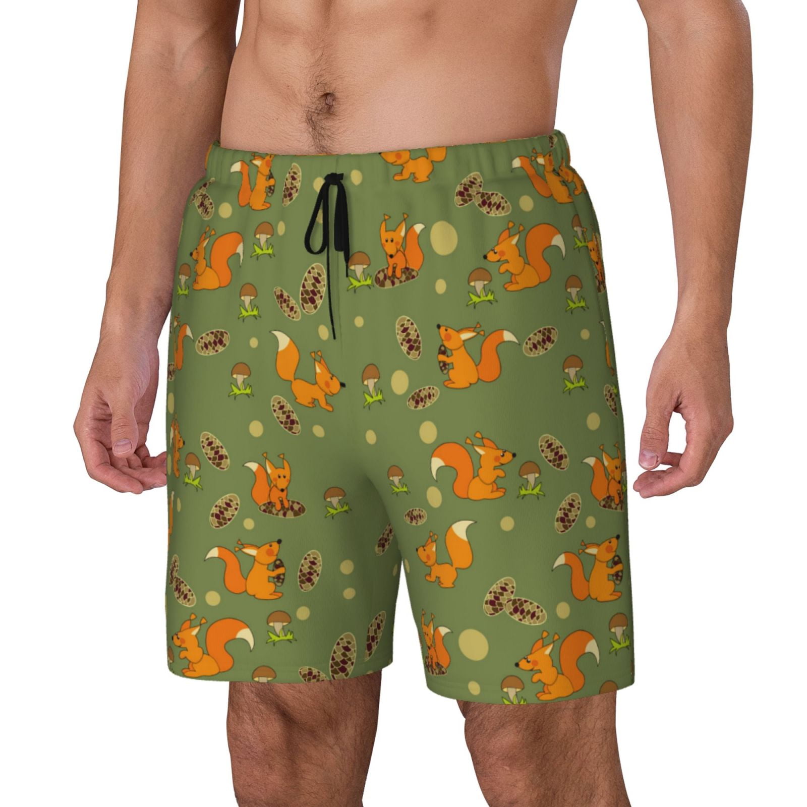 Vsdgher Squirrel And Nuts for Mens Swim Trunks with Compression Liner ...