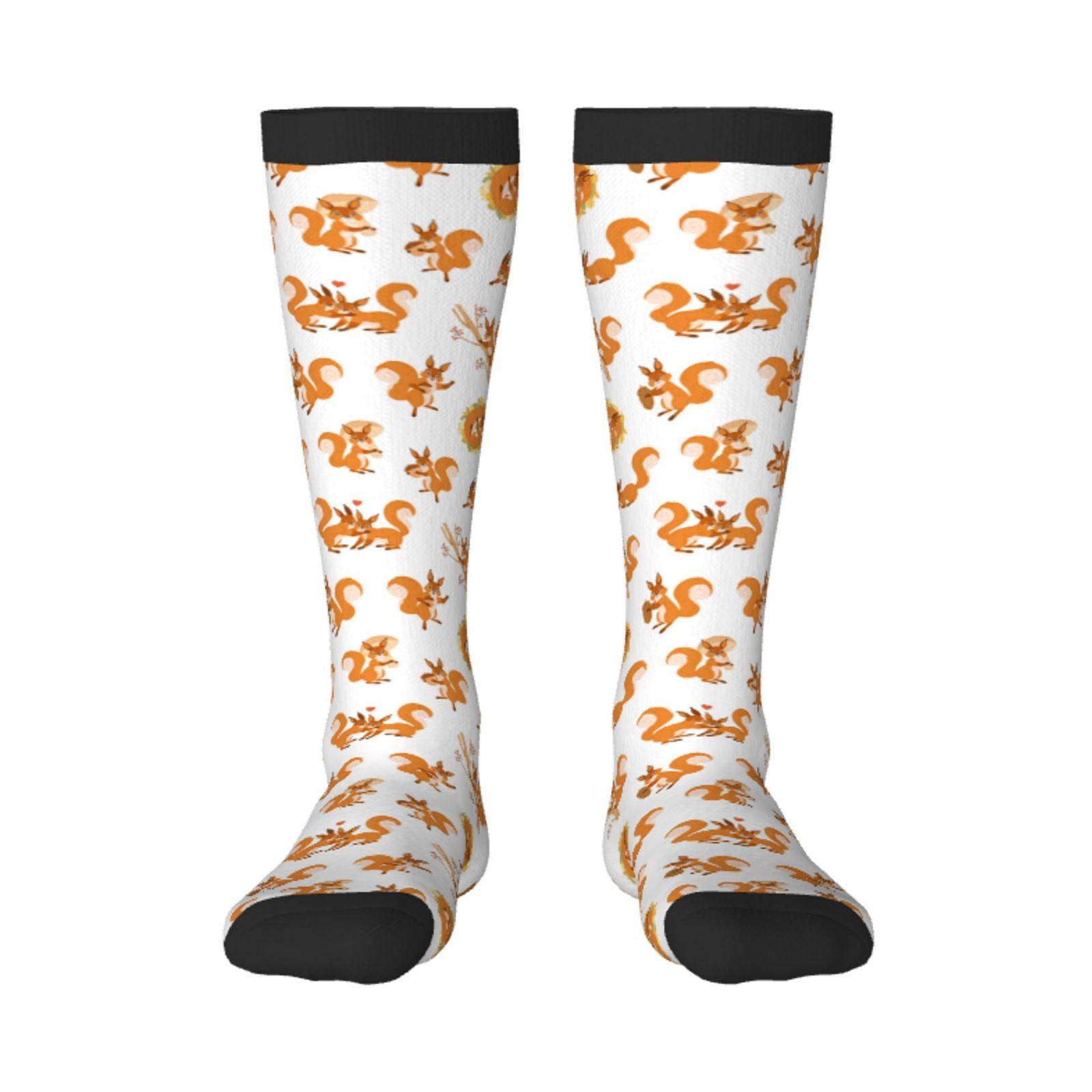 Vsdgher Squirrel Playing Print Thigh High Socks Extra Long Stretchy ...