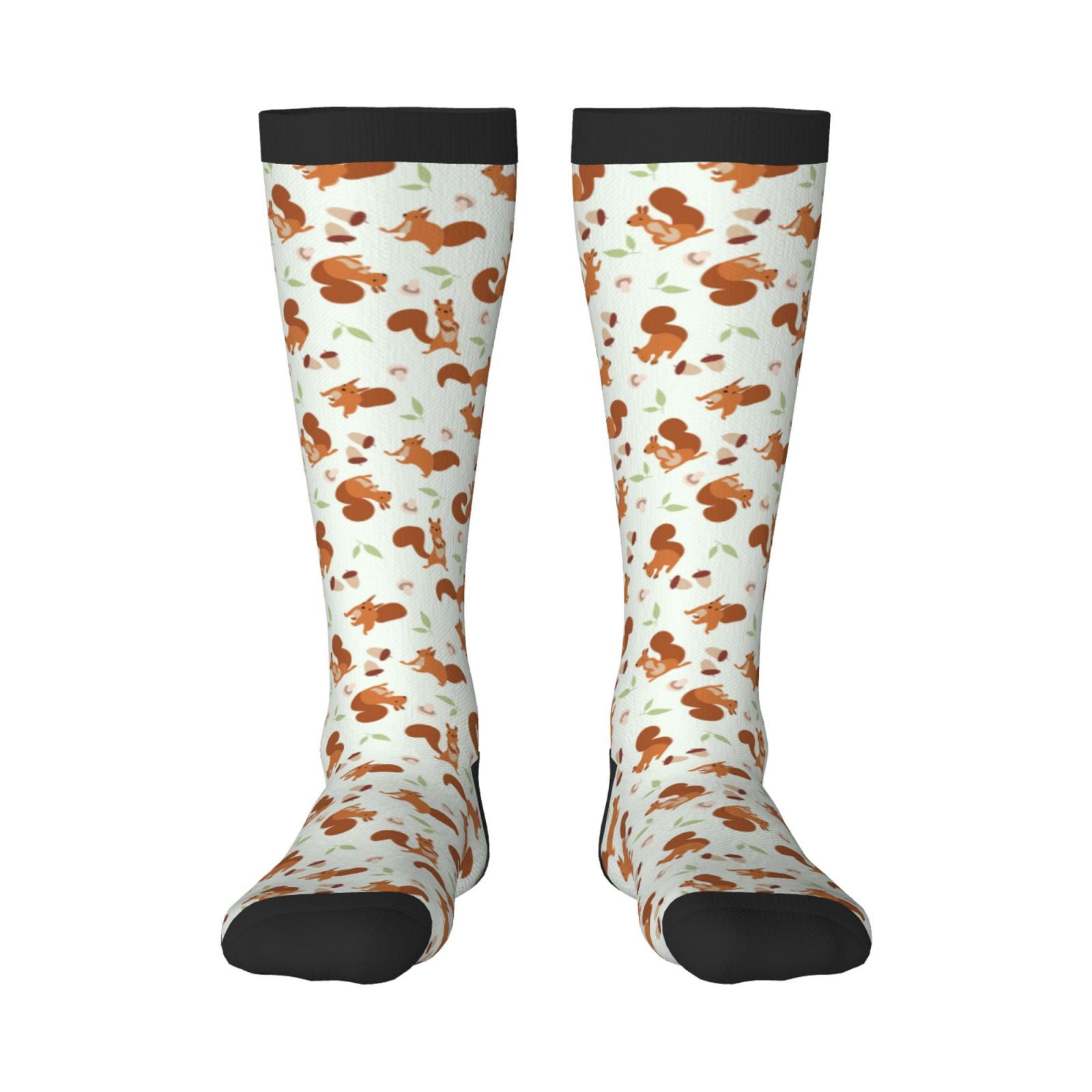 Vsdgher Squirrel Playing Print Thigh High Socks Extra Long Stretchy Sock Women Over Knee High ...