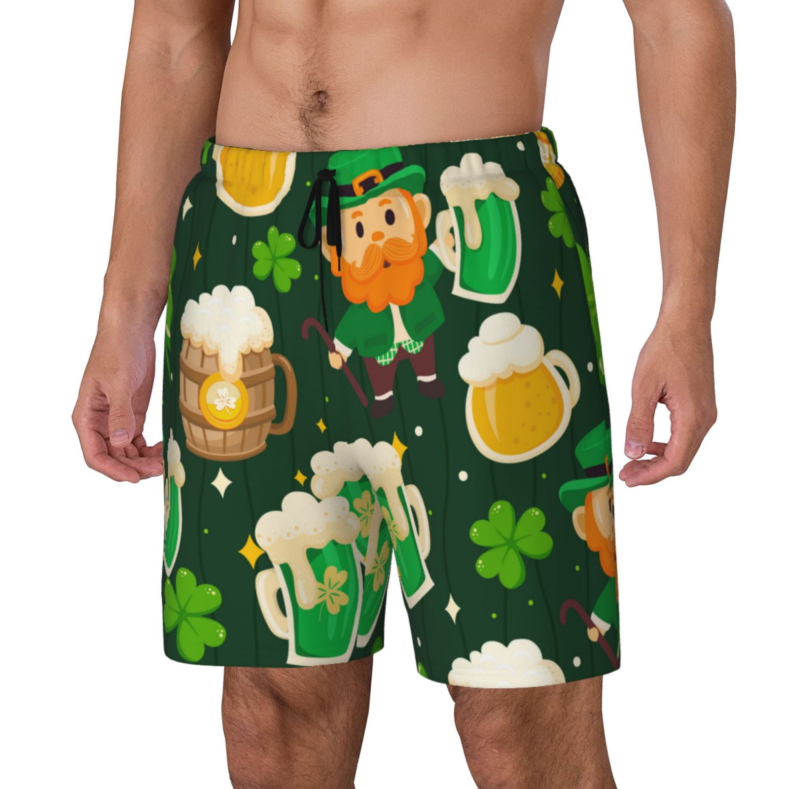 Vsdgher St Patrick's Day10 for Mens Swim Trunks with Compression Liner ...
