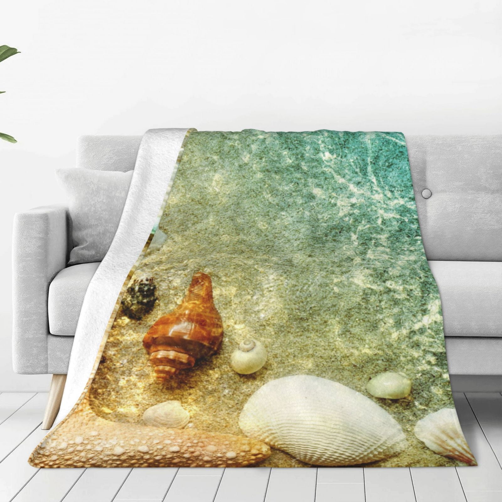 Vsdgher Starfish And Seashell Ultra-Soft Micro flannel Blanket Throw ...