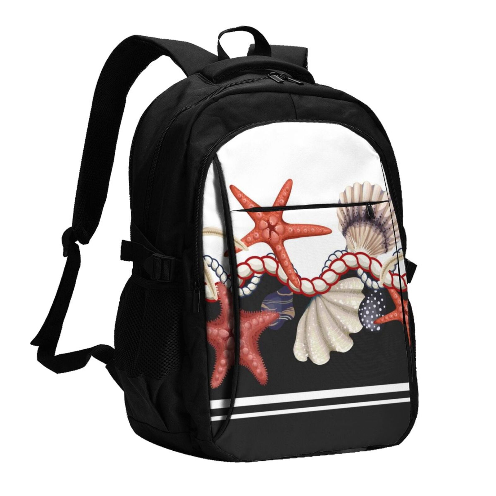 Vsdgher Starfishes Shells Print Travel Laptop Backpack, Laptops ...