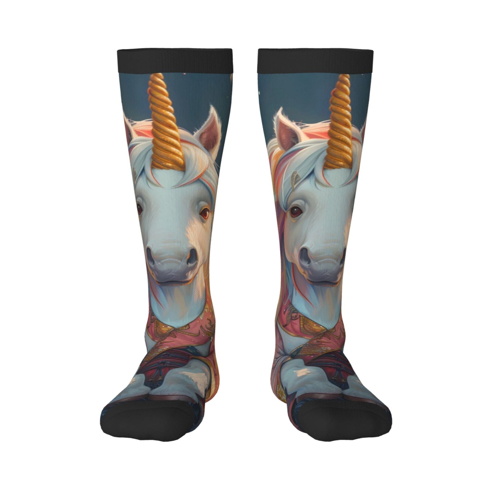 Vsdgher Starry Sky Cute Horse Print Thigh High Socks Extra Long ...