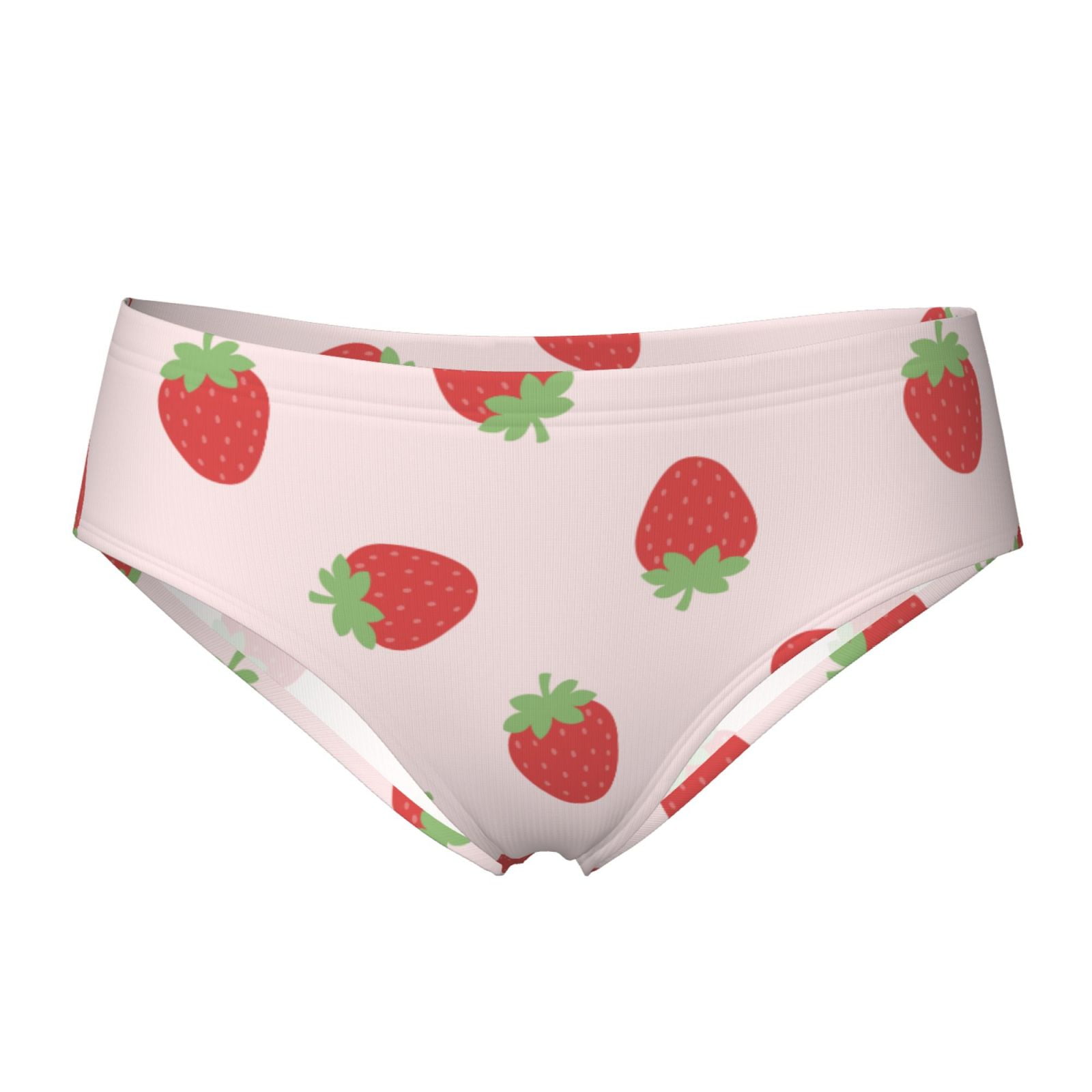 Vsdgher Strawberry Pattern Women's Underwear Low Waisted Full Coverage ...