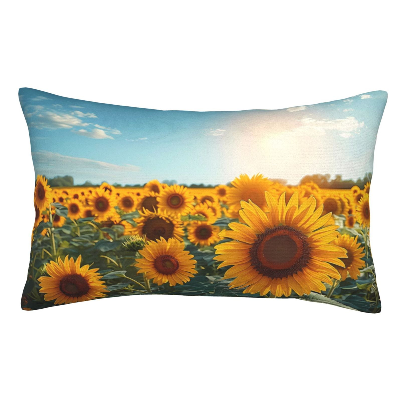 Vsdgher Sunlit Sunflower Field Pillow Cases, Pillow Covers - suit sofa ...