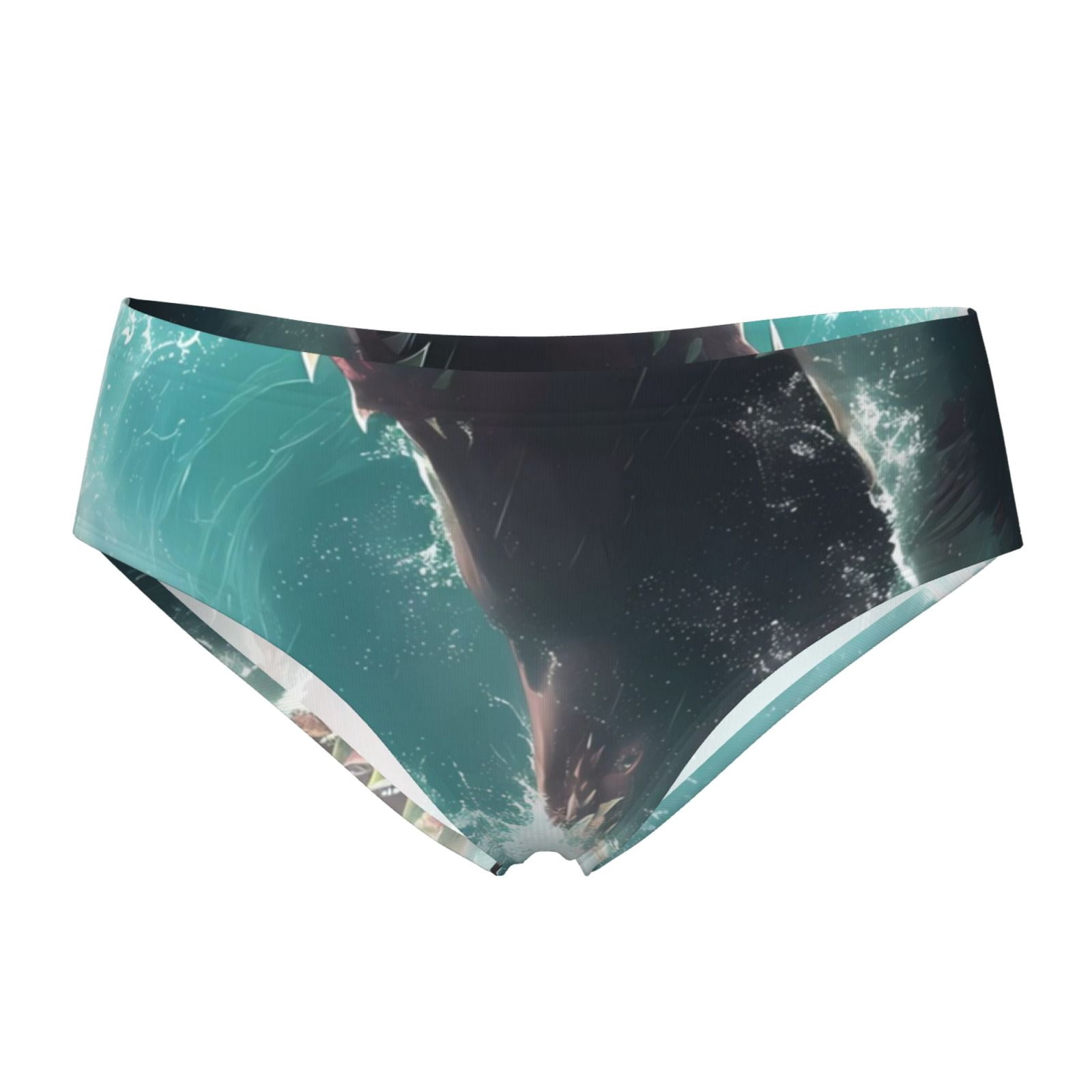 Vsdgher Surfing Shark Pattern Women's Underwear Low Waisted Full ...