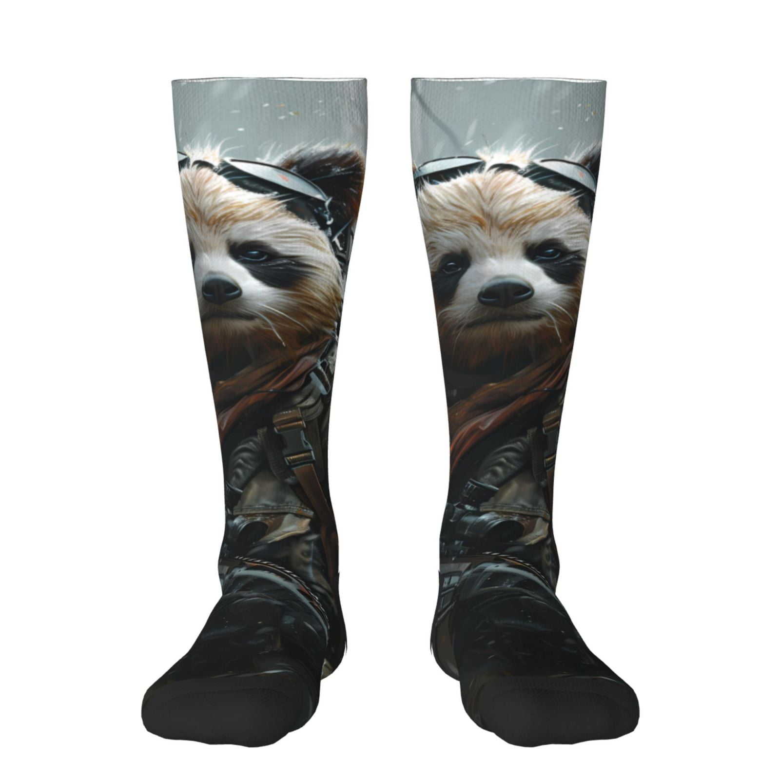Vsdgher Surreal Panda Warrior Print Thigh High Socks Extra Long ...
