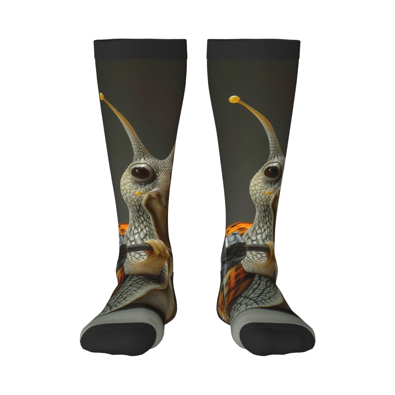 Vsdgher Surreal Weightlifting Snail Print Thigh High Socks Extra Long ...