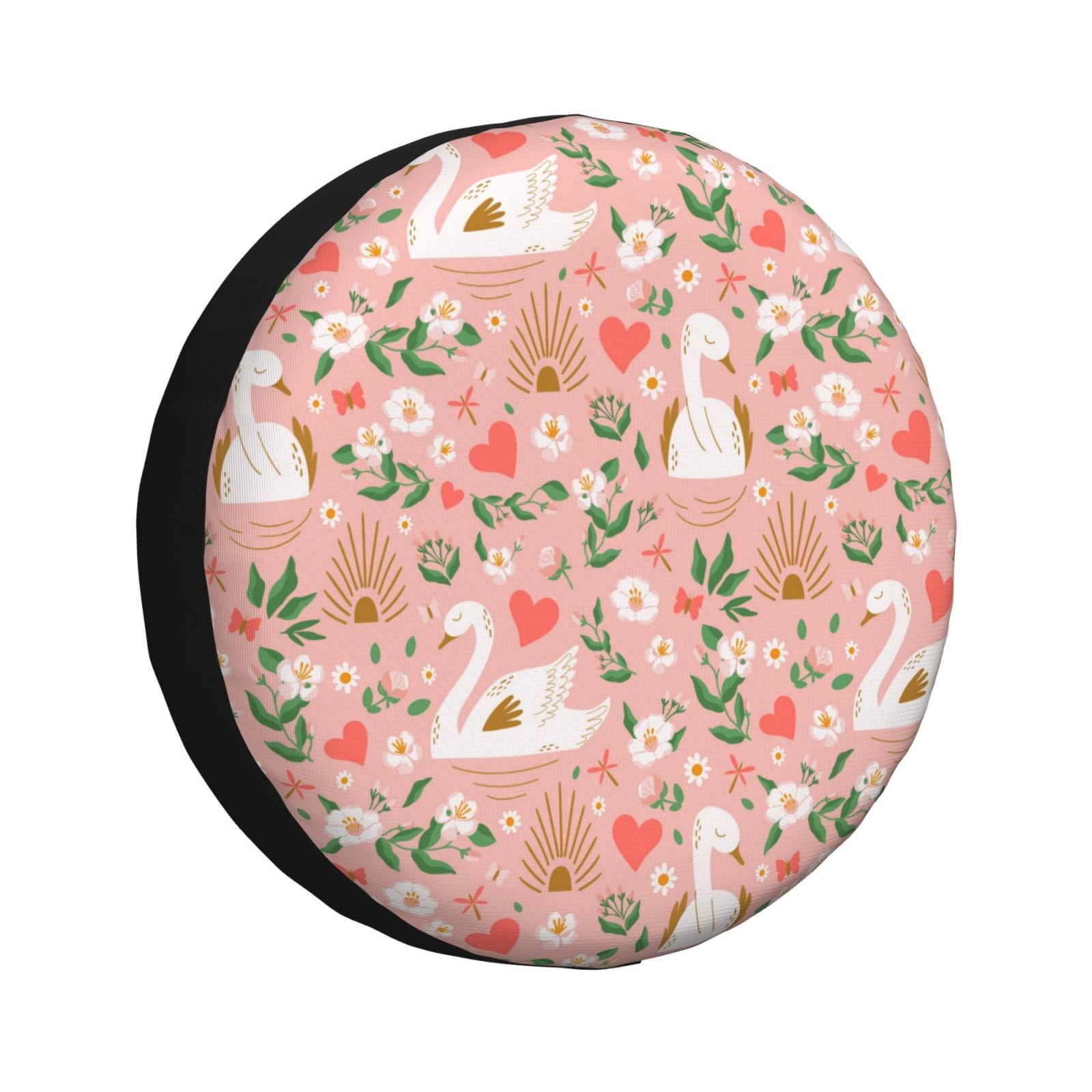Vsdgher Swan And Flowers3 for Spare Tire Cover, Tire Wheel Protector ...