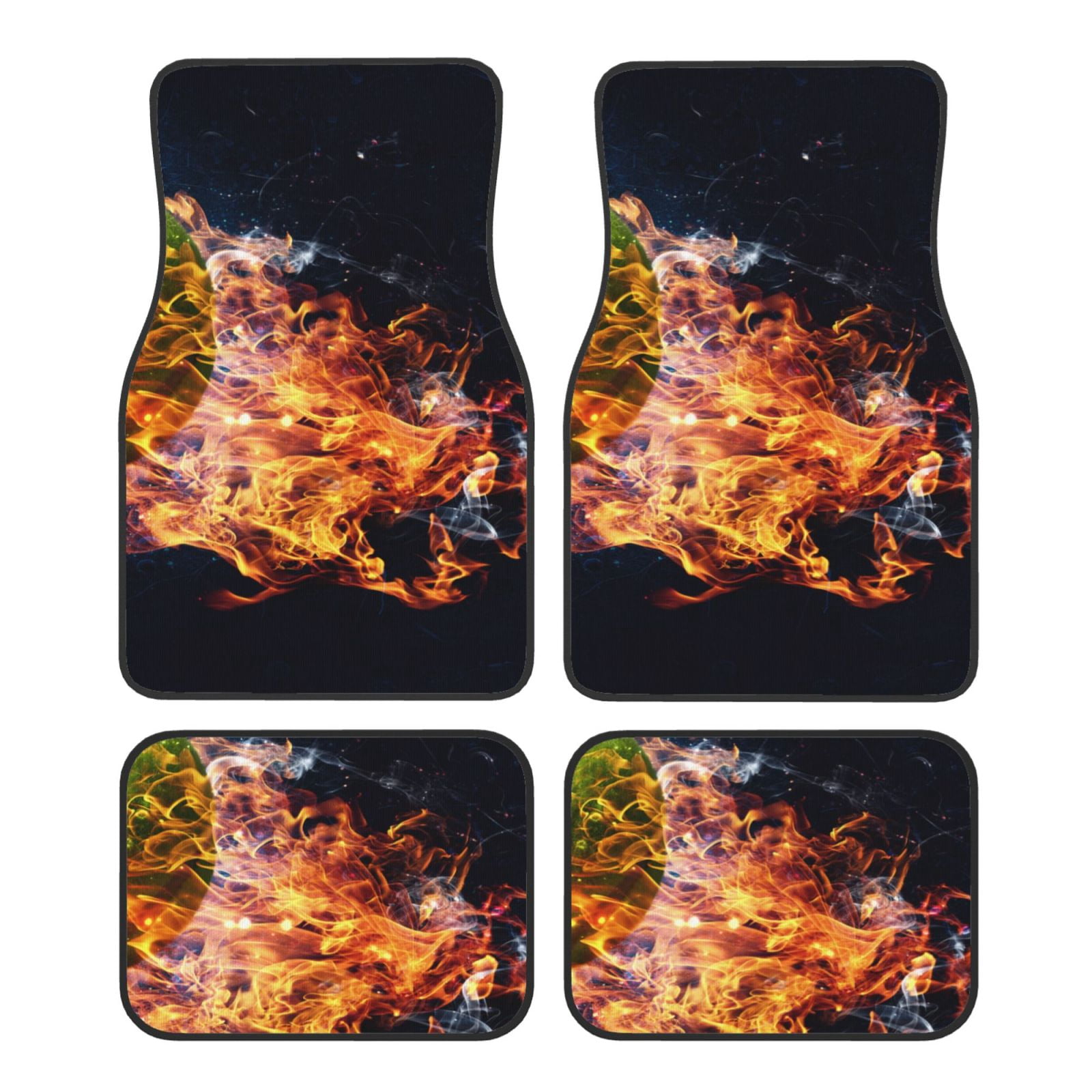 Vsdgher Tennis Ball In Fire1 Car Foot Mat Set of 4 Pieces Universal ...