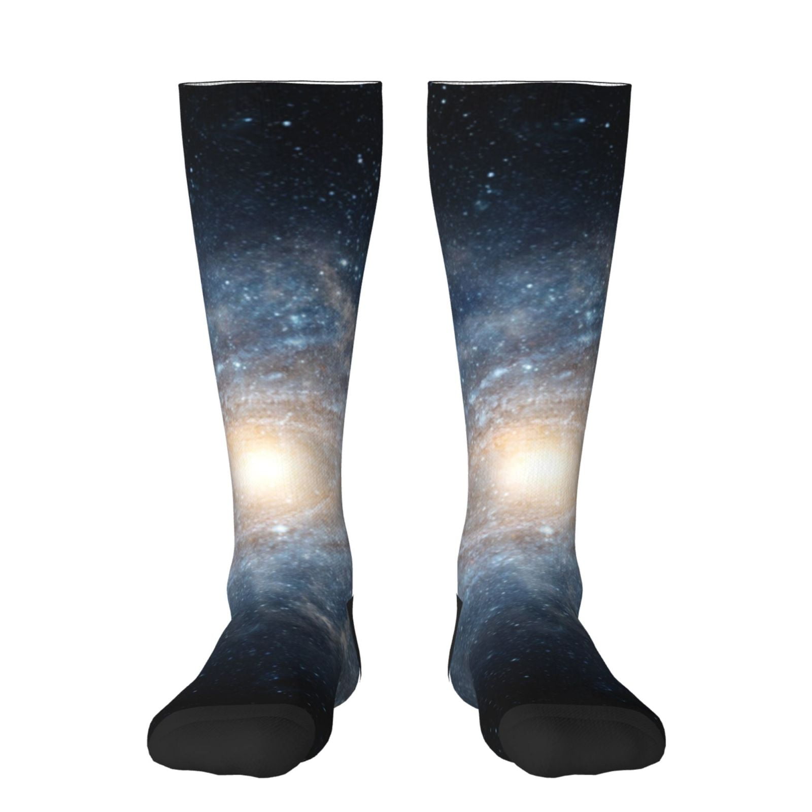 Vsdgher The Galaxy Print Thigh High Socks Extra Long Stretchy Sock Women Over Knee High Opaque ...