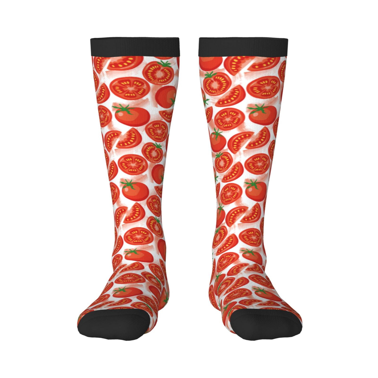 Vsdgher Tomatoes Print Thigh High Socks Extra Long Stretchy Sock Women ...