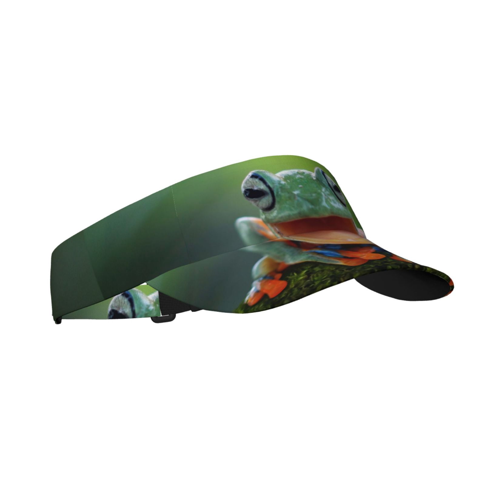 Vsdgher Tree Frog Print Adult Sunscreen Visor Cap,1 Piece of Sport Sun ...
