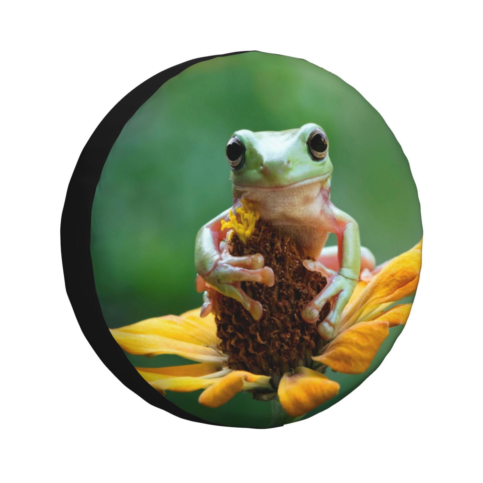 Vsdgher Tree Frog Sitting On Sunflowes for Spare Tire Cover, Tire Wheel ...