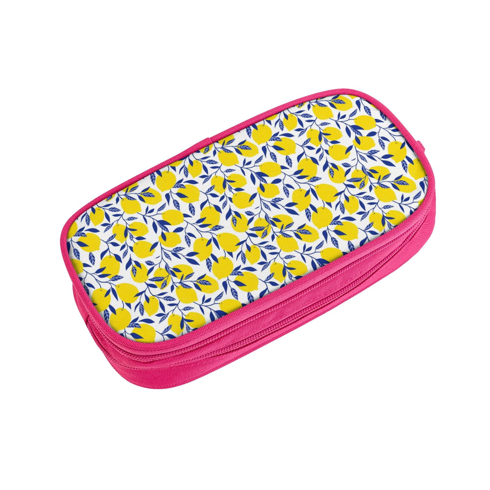 Vsdgher Tropical Lemon Print Large Capacity Pencil Case Pouch with ...