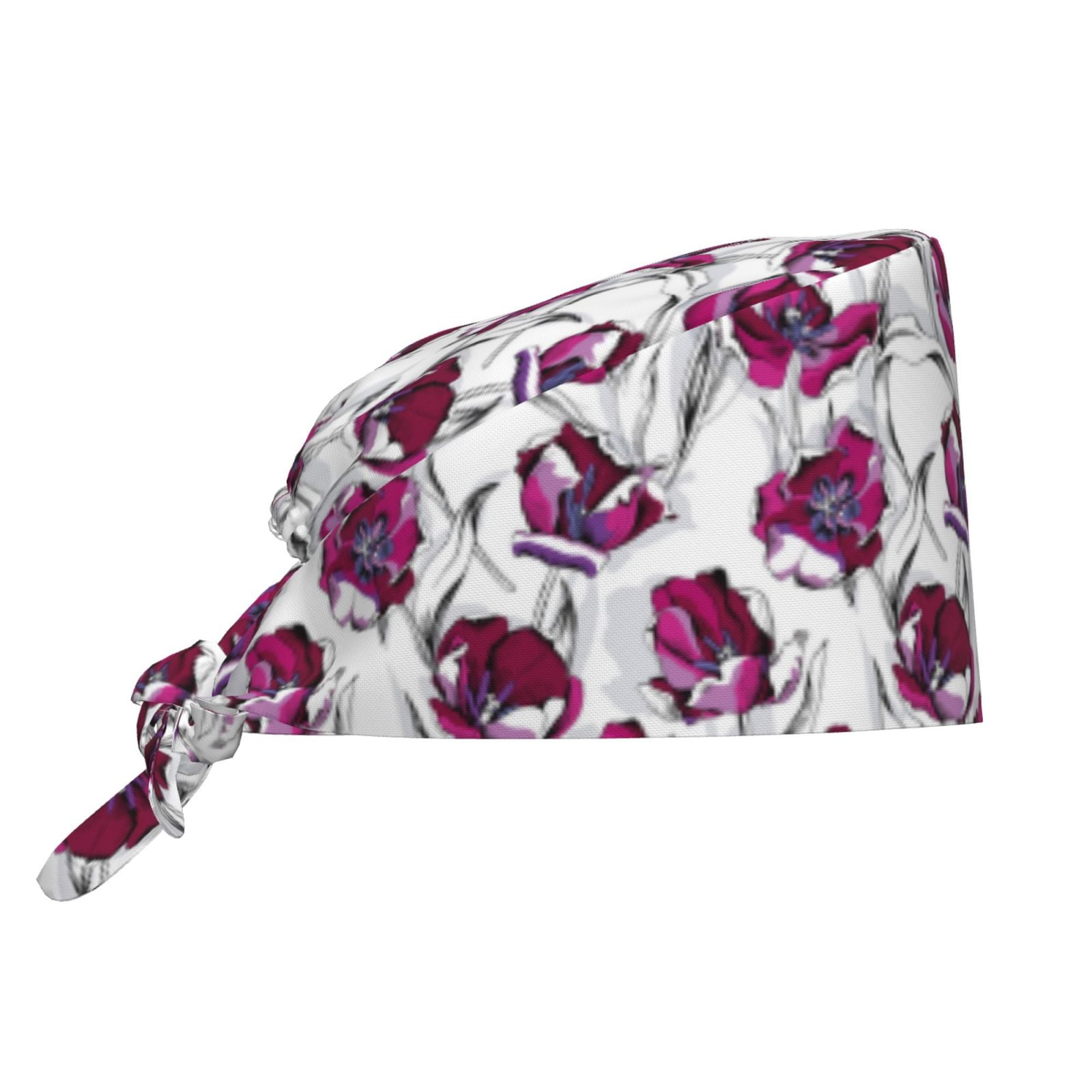 Vsdgher Tulips Flowers Men Women Adjustable Cap Working Hat Tie Back ...