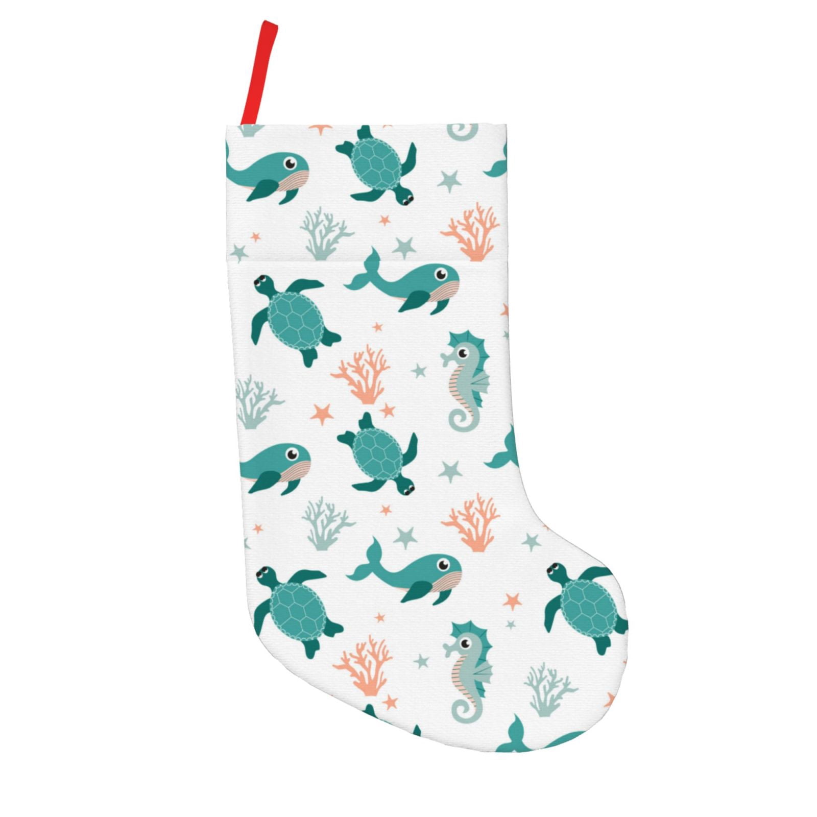 Vsdgher Turtles And Seahorses Christmas Stockings 18 inch Large Kids ...