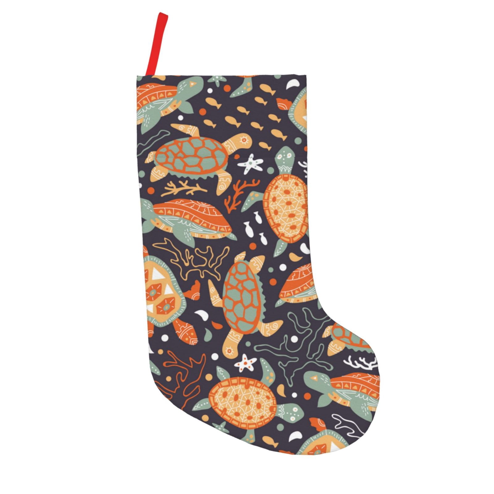 Vsdgher Turtles and Sea Plants Christmas Stockings 18 inch Large Kids ...