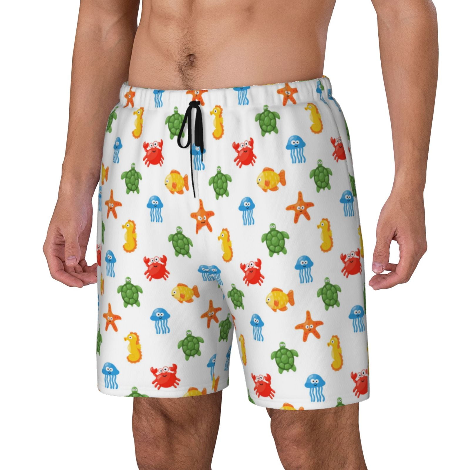 Vsdgher Undersea Animals for Mens Swim Trunks with Compression Liner ...