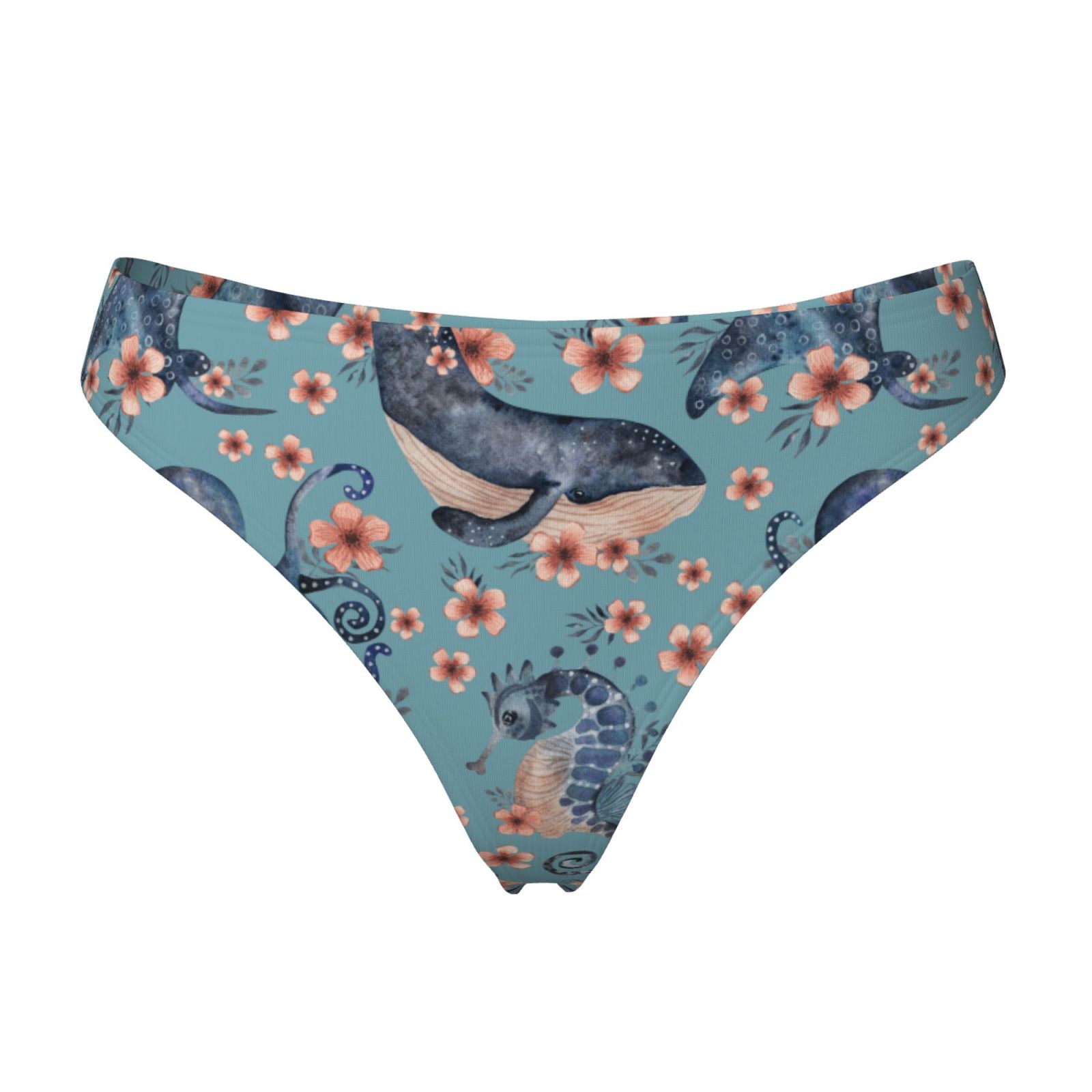 Vsdgher Underwater Animals and Flowers for Seamless Women Underwear ...