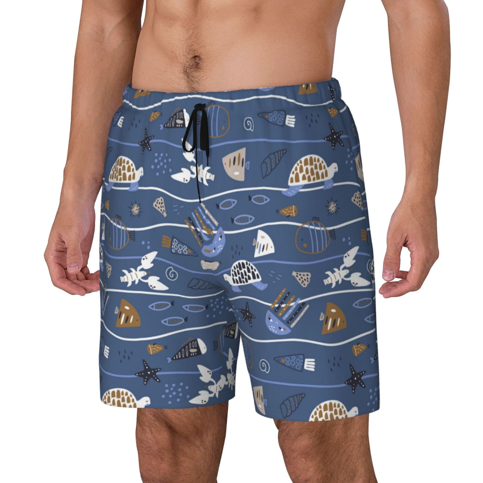 Vsdgher Underwater World Animals for Mens Swim Trunks with Compression ...