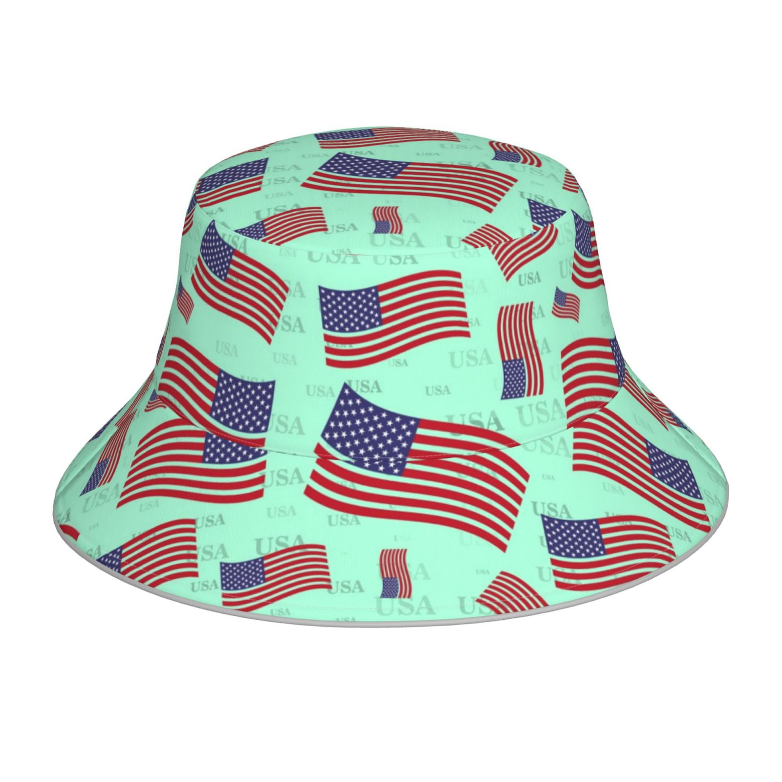 Vsdgher Usa Flag Print Bucket Hat for Men&Women Bucket Hat Reversible ...