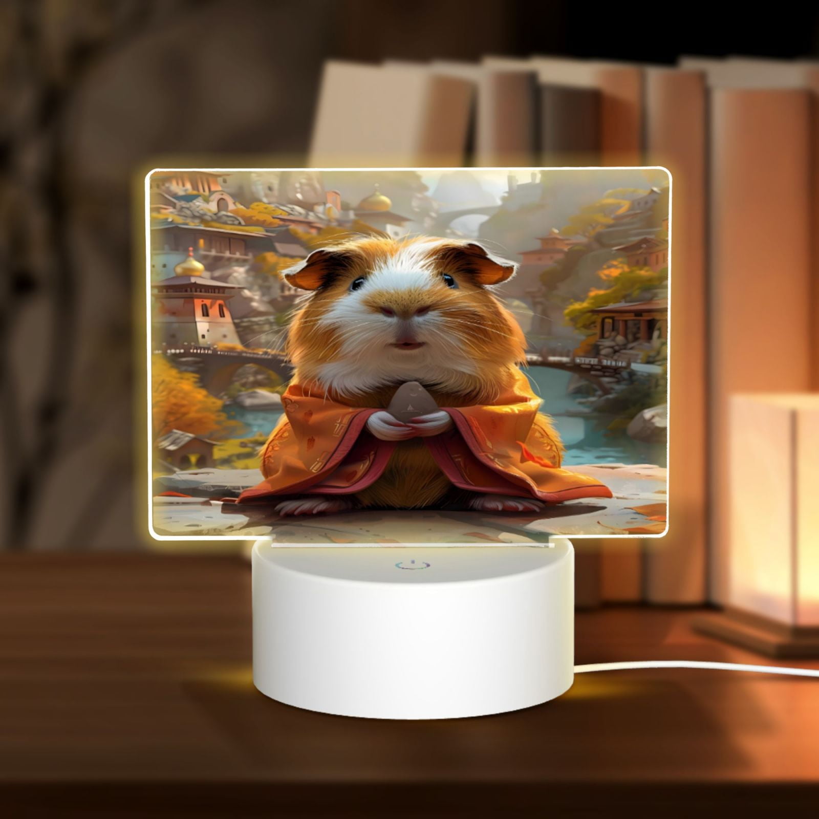 Vsdgher Valley Meditating Guinea Pig Rectangular Acrylic Night Light ...