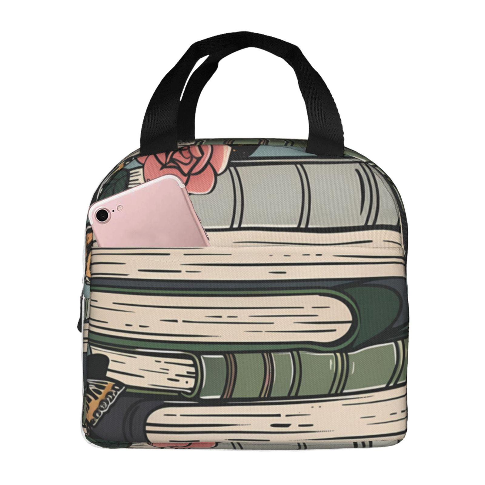 Vsdgher Vintage Art Butterfly Flower Lunch Bag, Lunch Box for Women Adult Men, Lunch Tote ...