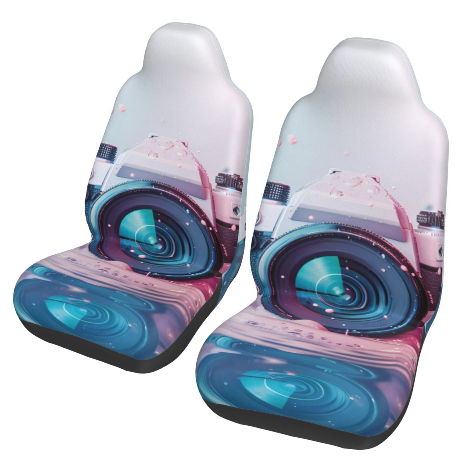 Vsdgher Vintage Camera Splash Art Automotive Seat Covers for Cars ...
