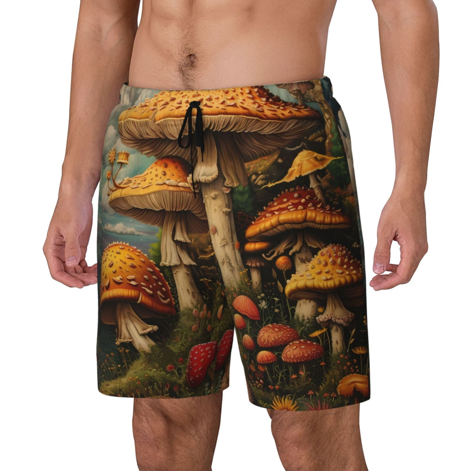 Vsdgher Vintage Cloud Mushroom for Mens Swim Trunks with Compression ...