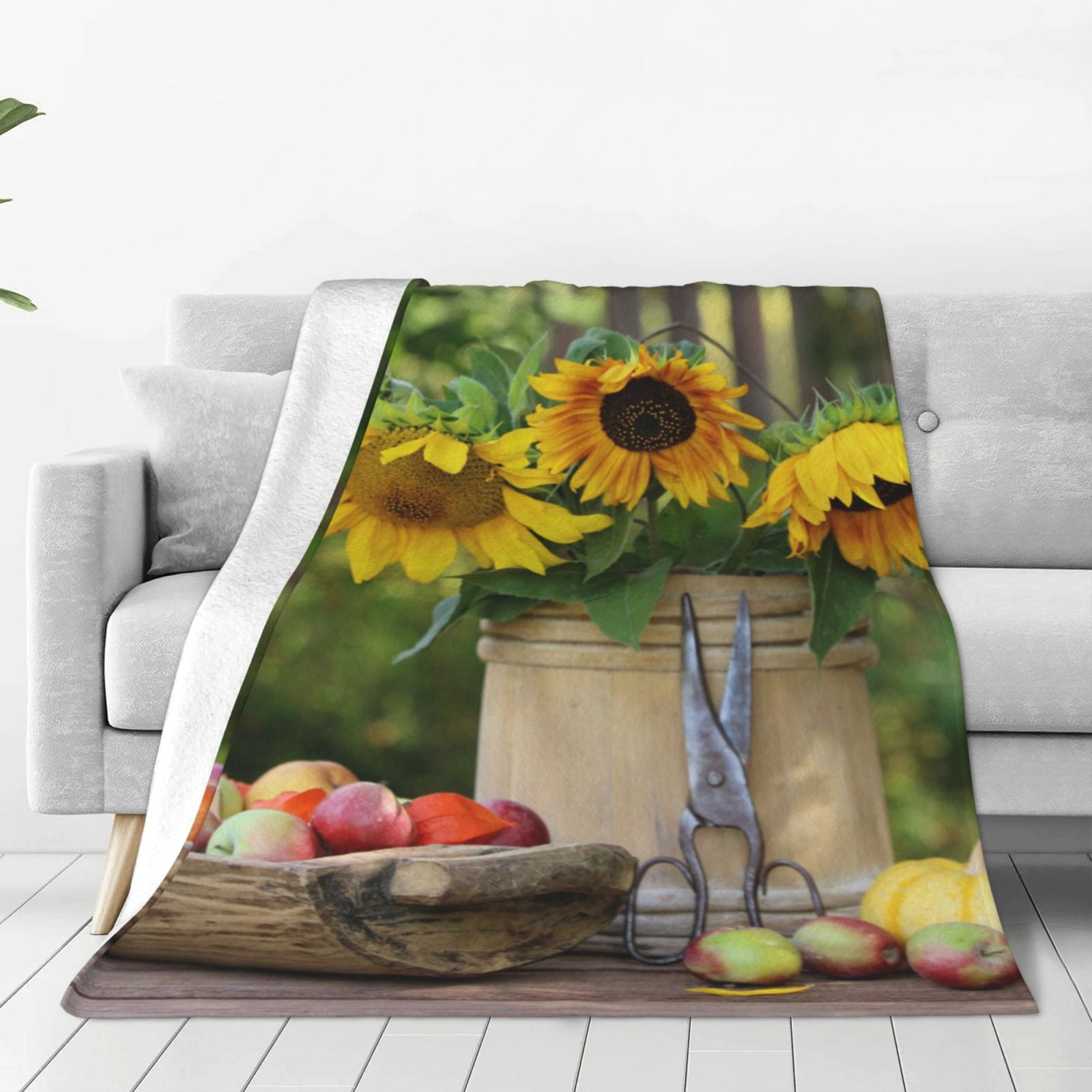 Vsdgher Vintage Wooden Bucket Ultra-Soft Micro flannel Blanket Throw ...